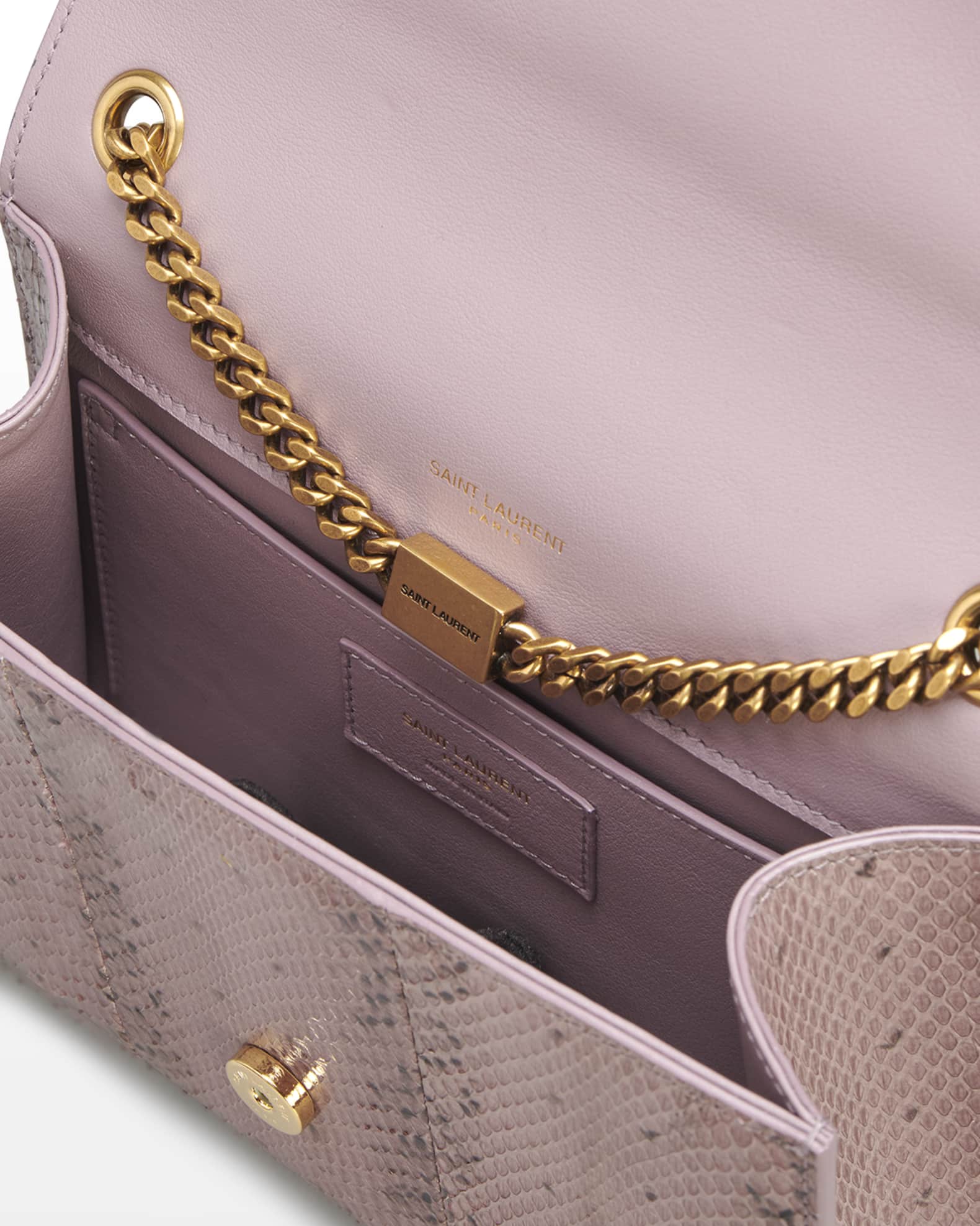 Saint Laurent Kate Small YSL Snakeskin Crossbody Bag | Neiman Marcus