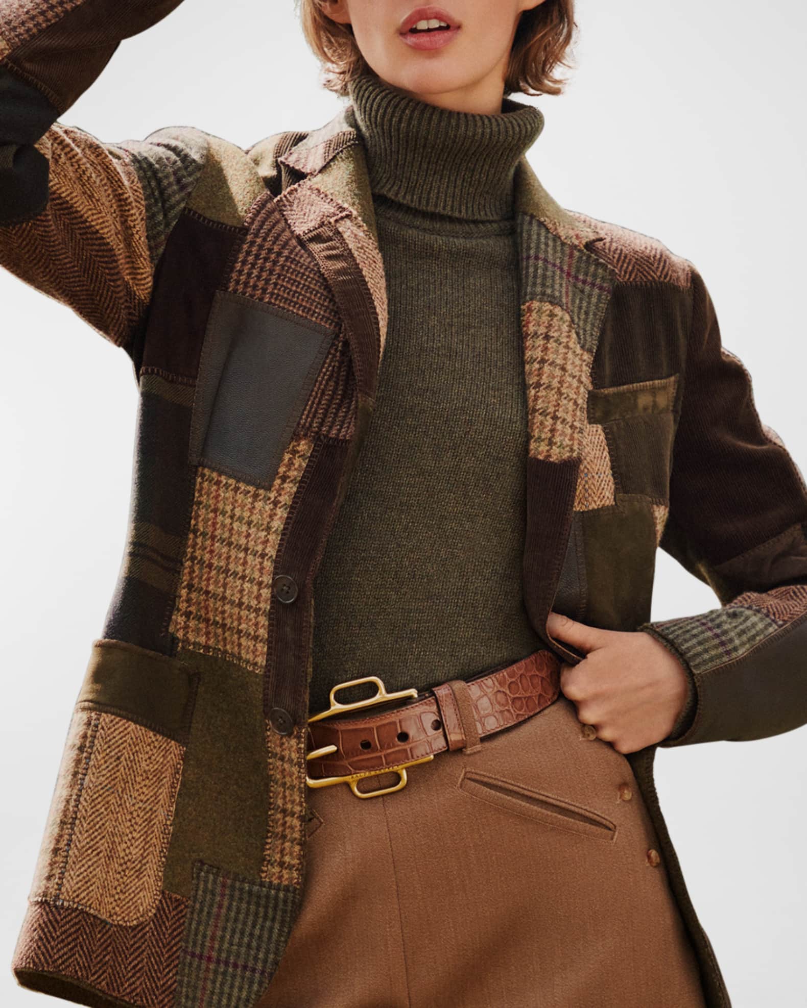 Patchwork Sweater And Jacket Set | Neiman Marcus