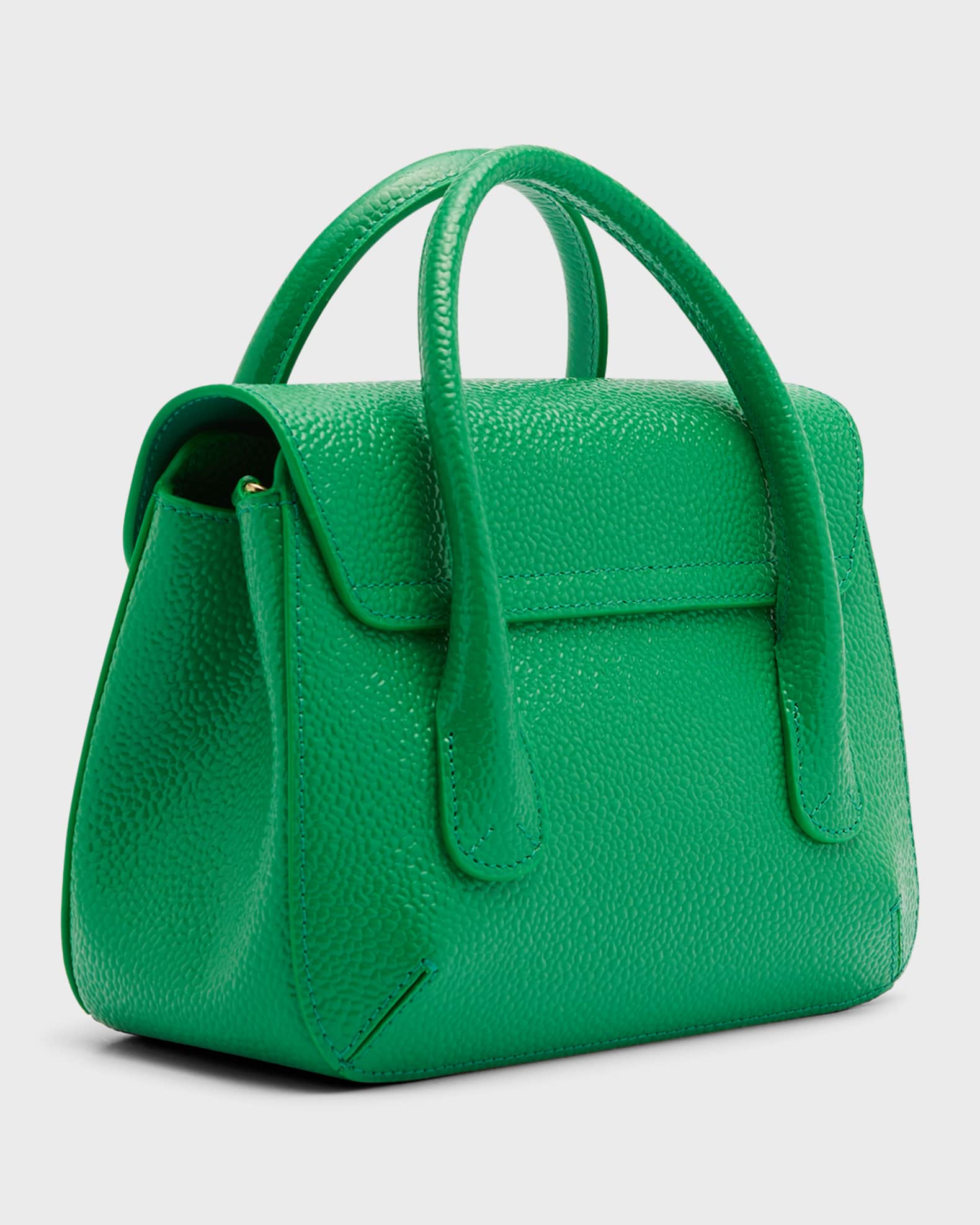 Giorgio Armani Mini Textured Leather Top-Handle Bag | Neiman Marcus