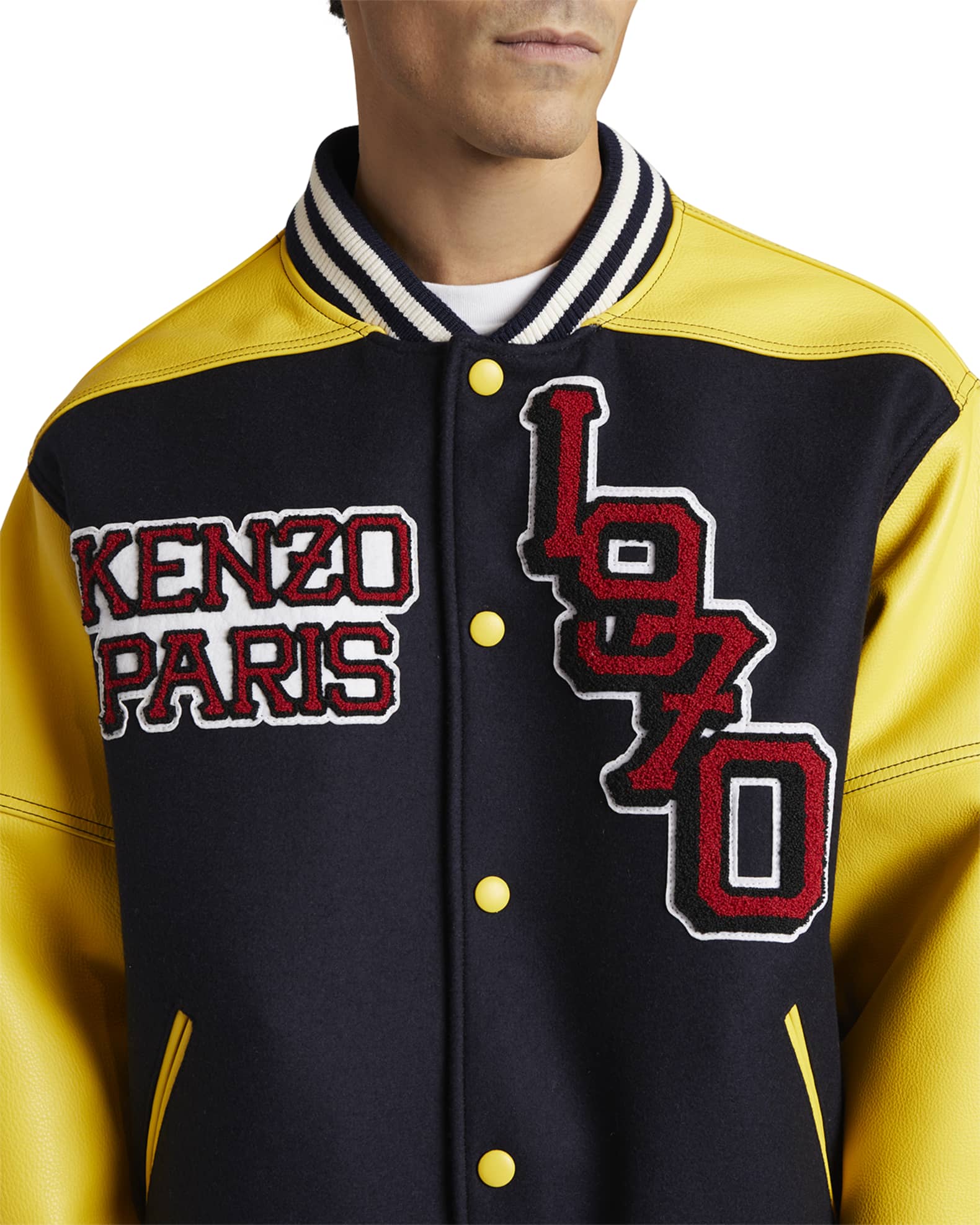 Kenzo Men's Multi-Logo Varsity Jacket | Neiman Marcus