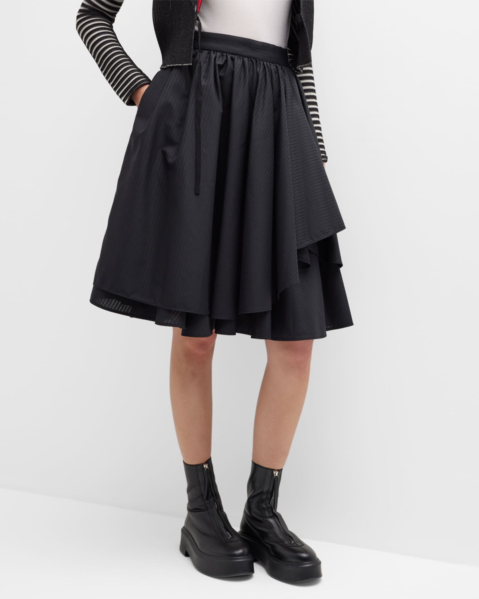 Tory Burch A-Line Mohair-Blend Ballet Skirt | Neiman Marcus