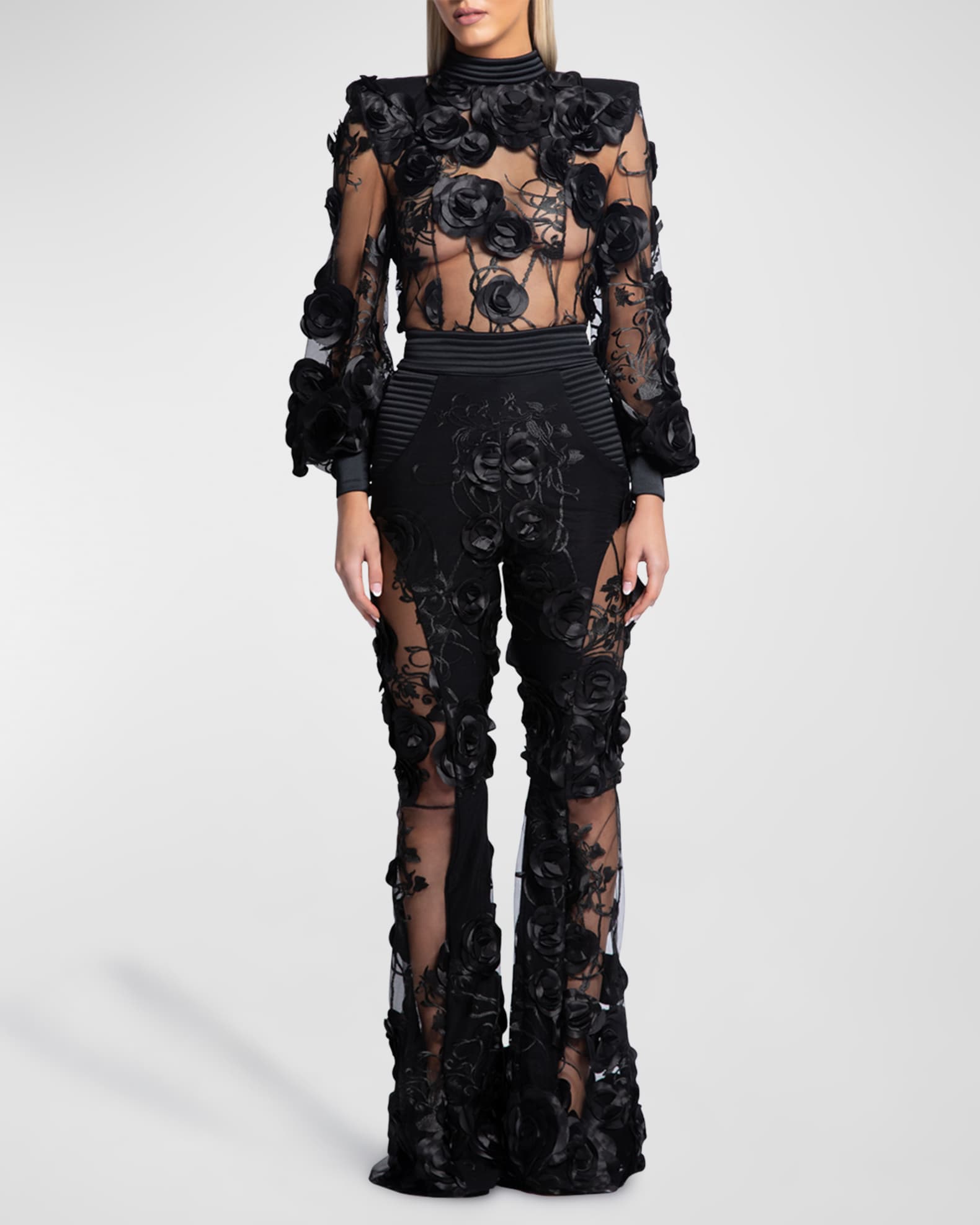 ZHIVAGO The Verdict Sheer Floral Mesh Top | Neiman Marcus