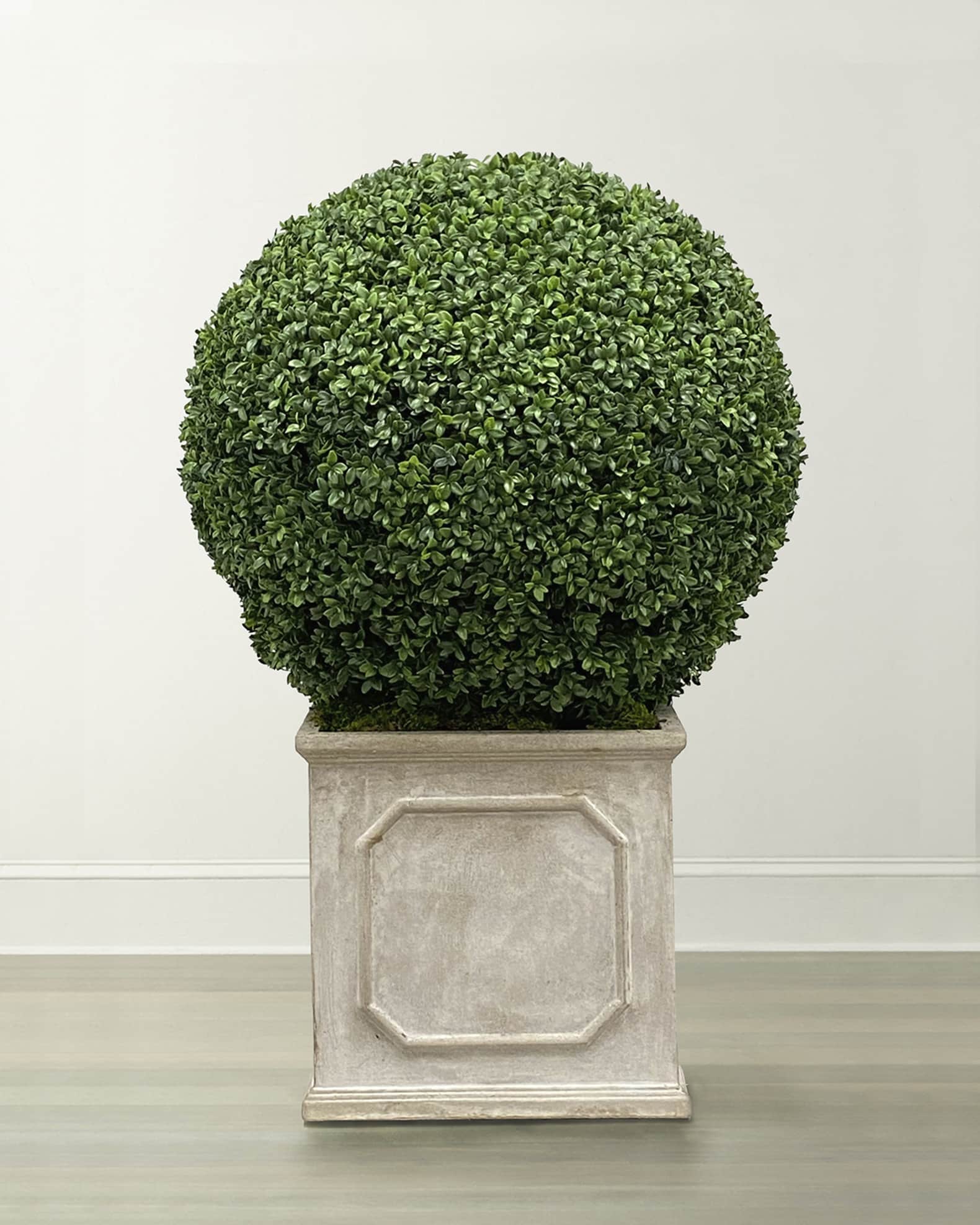 Winward Home Faux Boxwood Ball Topiary Plant in Planter, 36"T | Neiman ...