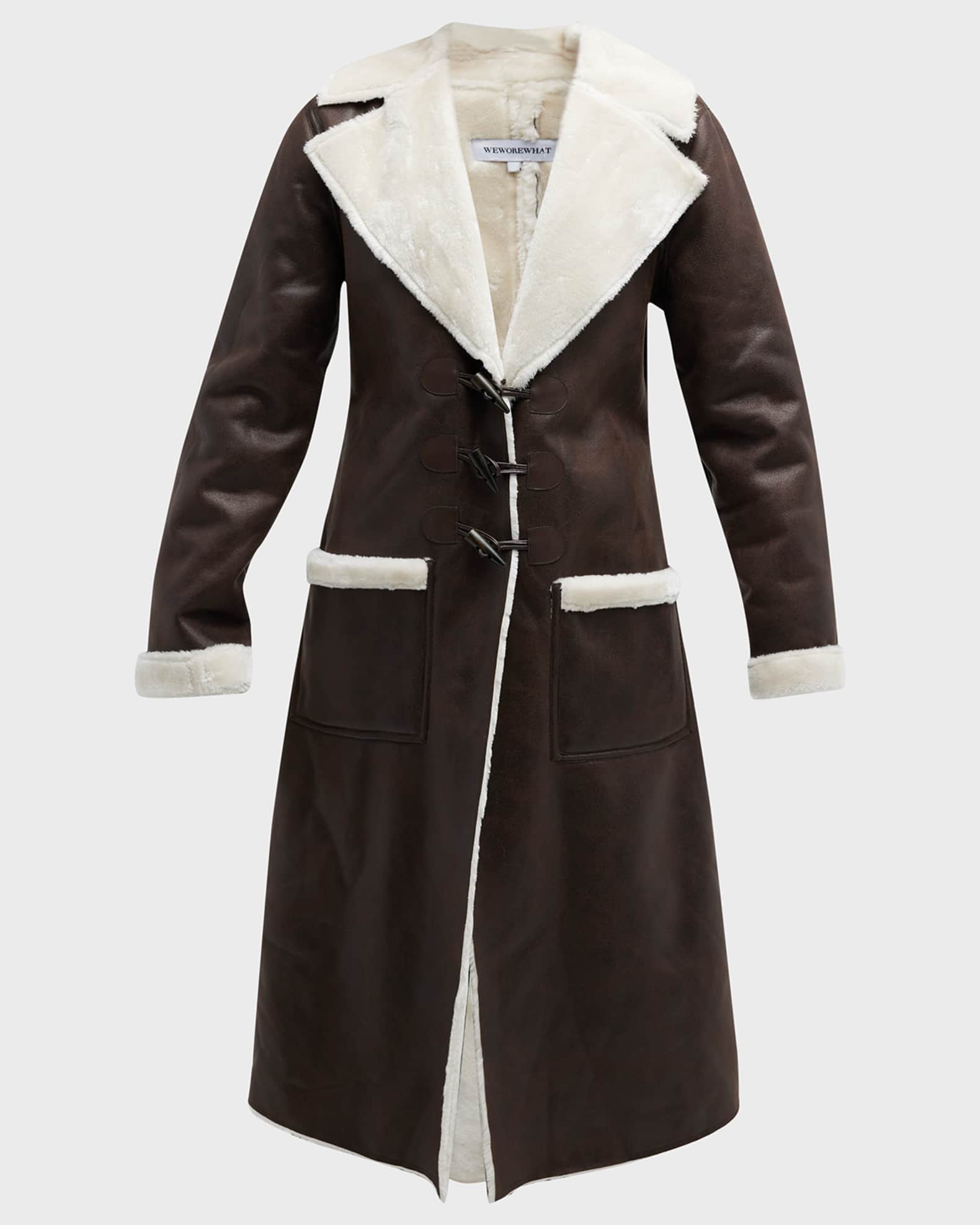 We Wore What Suede Bonded Trench Coat | Neiman Marcus