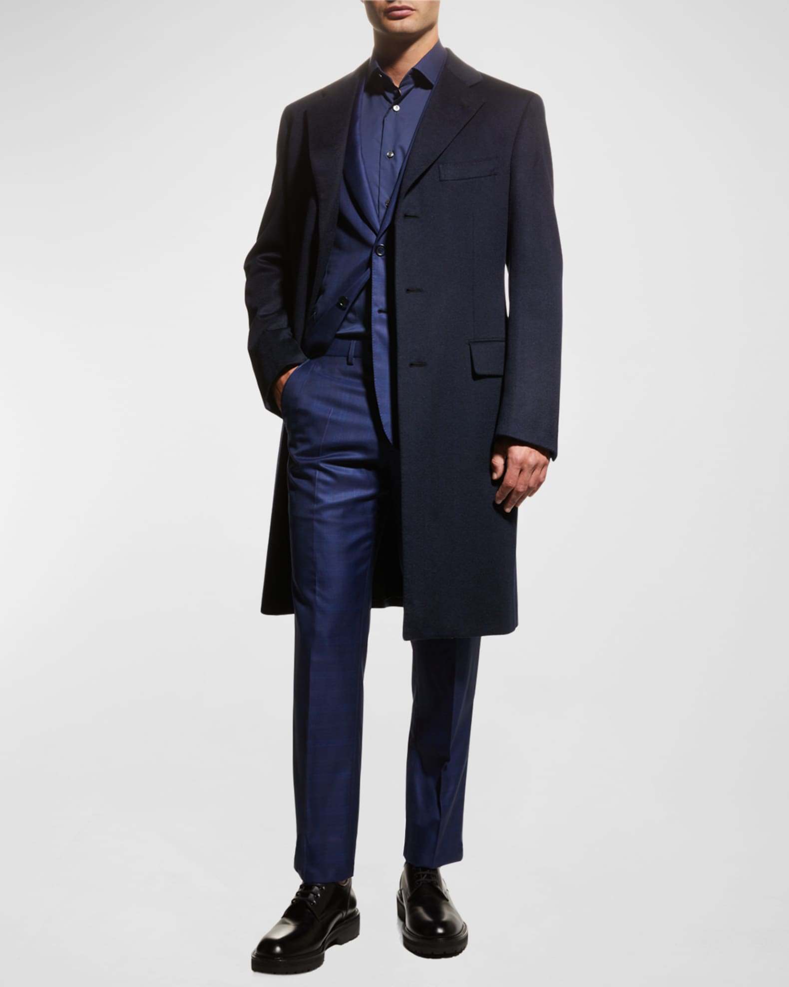 Brioni Men's Cashmere Topcoat | Neiman Marcus