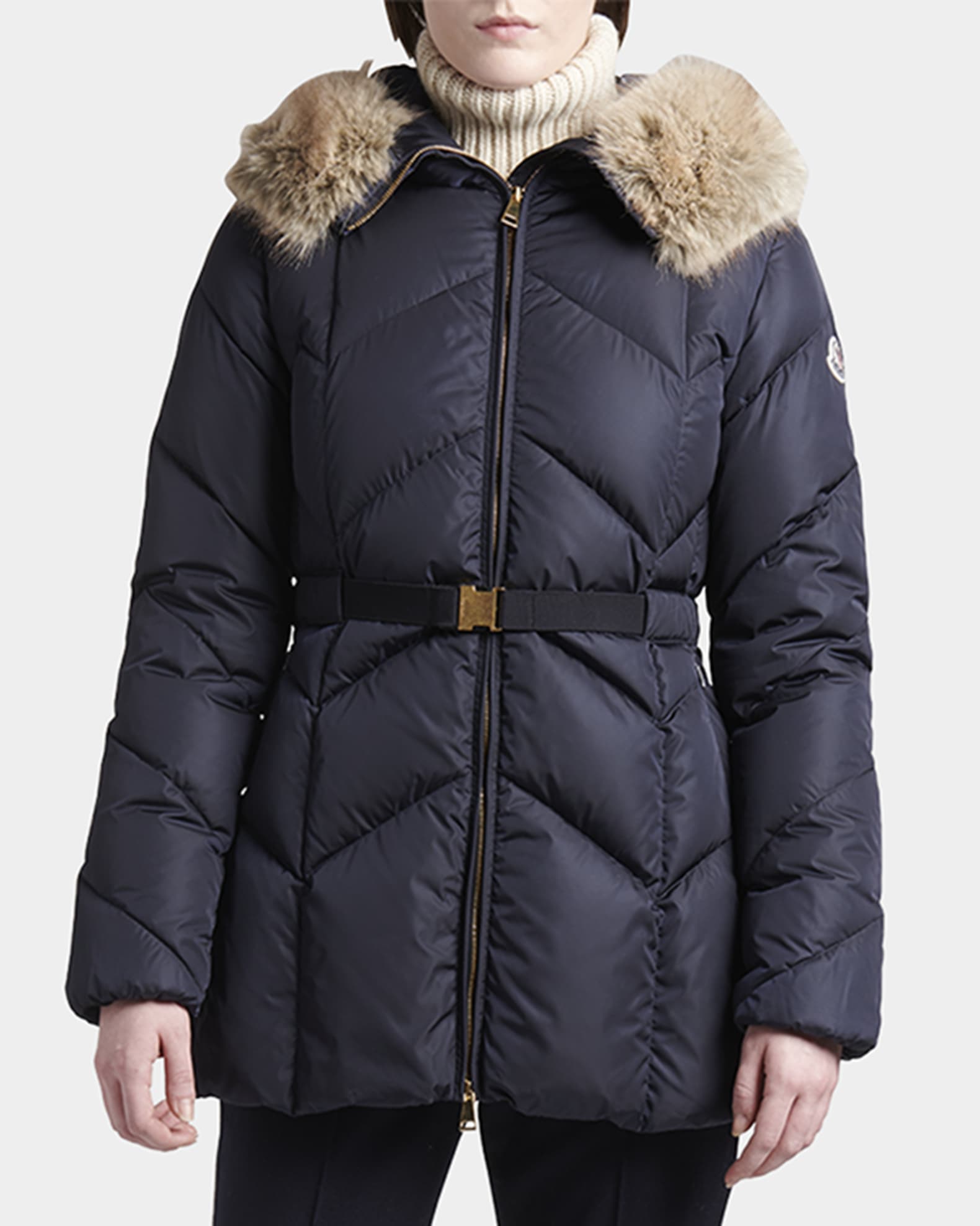Moncler Genin Belted Puffer Jacket | Neiman Marcus