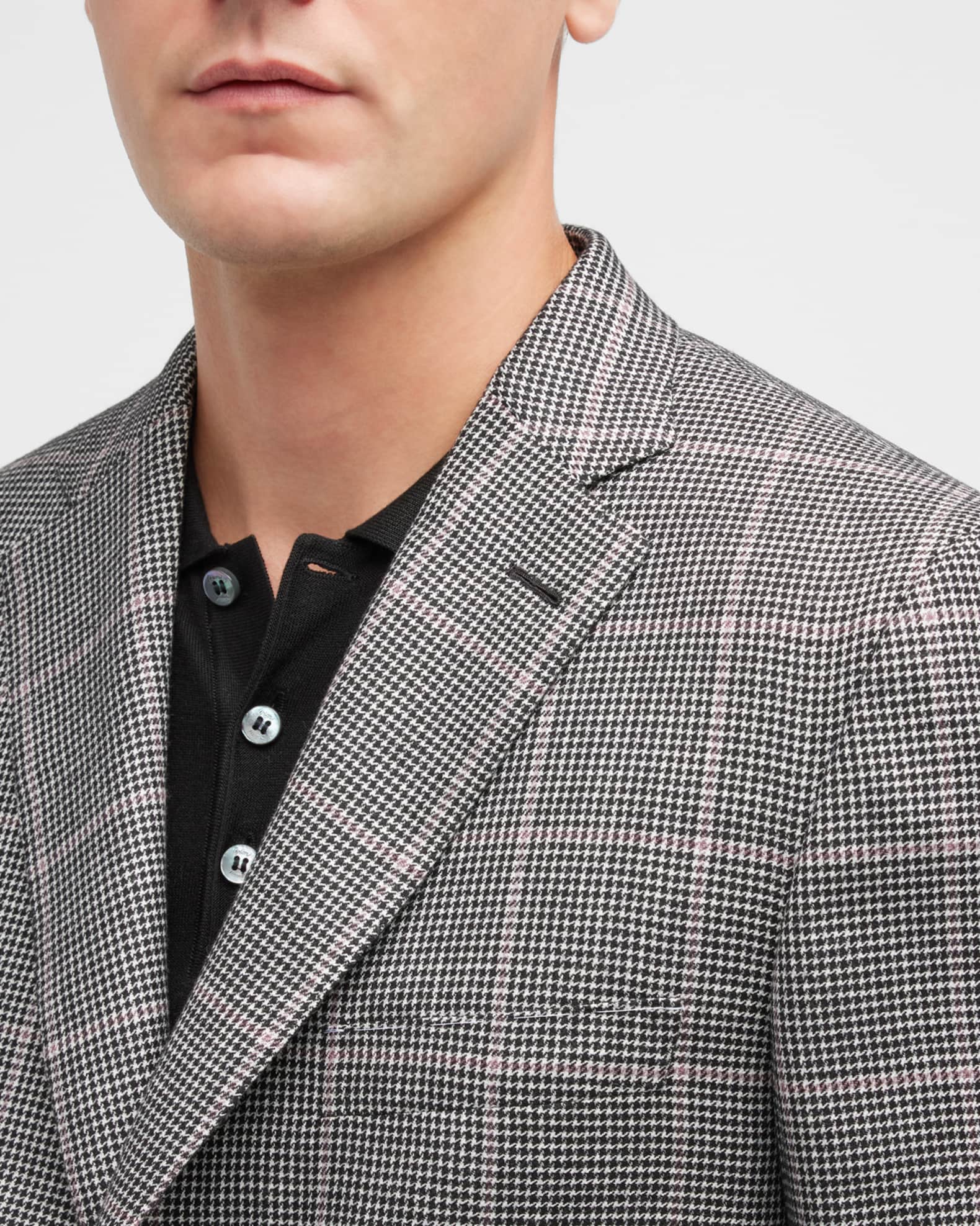 Brioni Men's Houndstooth Windowpane Sport Jacket | Neiman Marcus