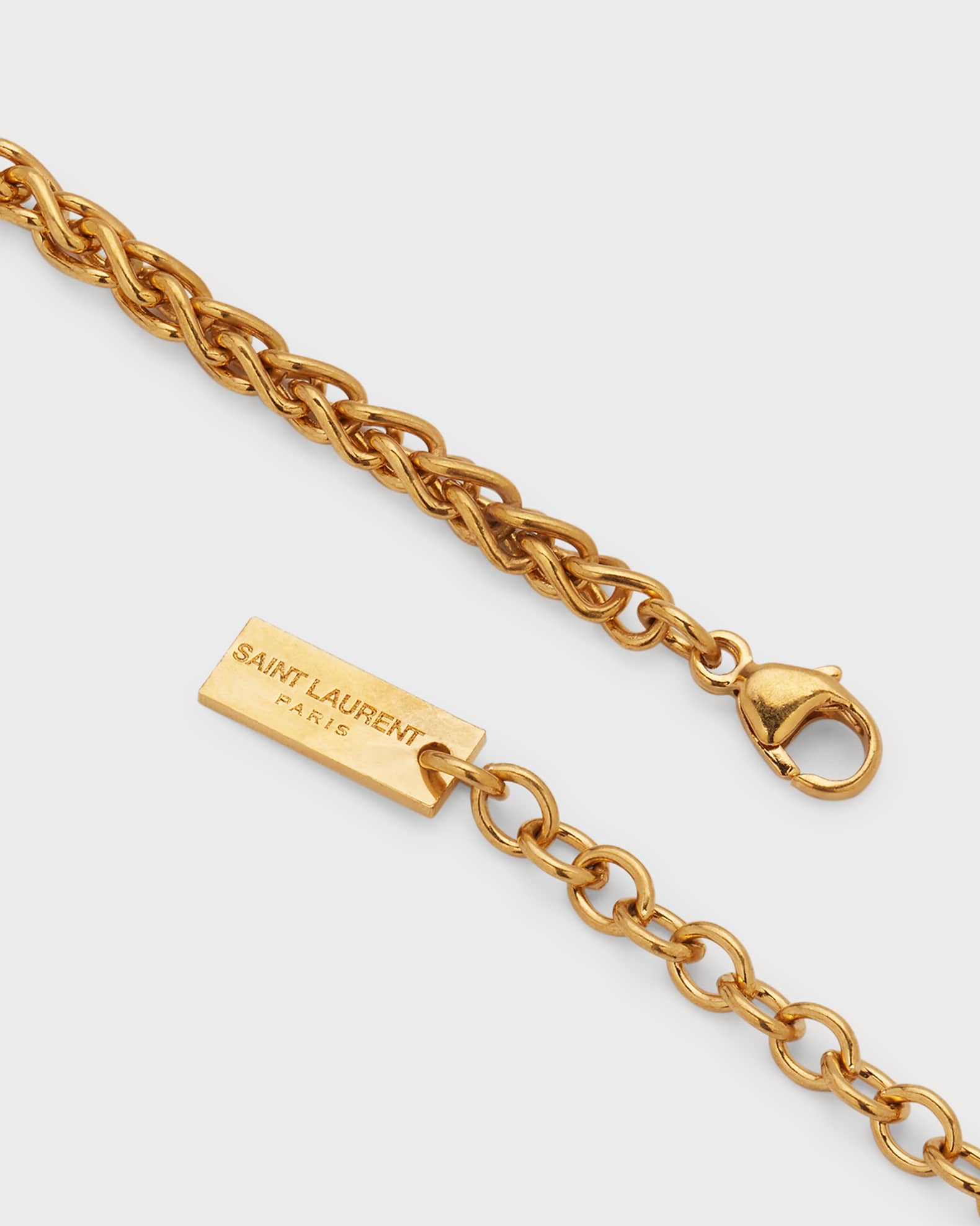 Saint Laurent Wheat Chain Long Necklace | Neiman Marcus