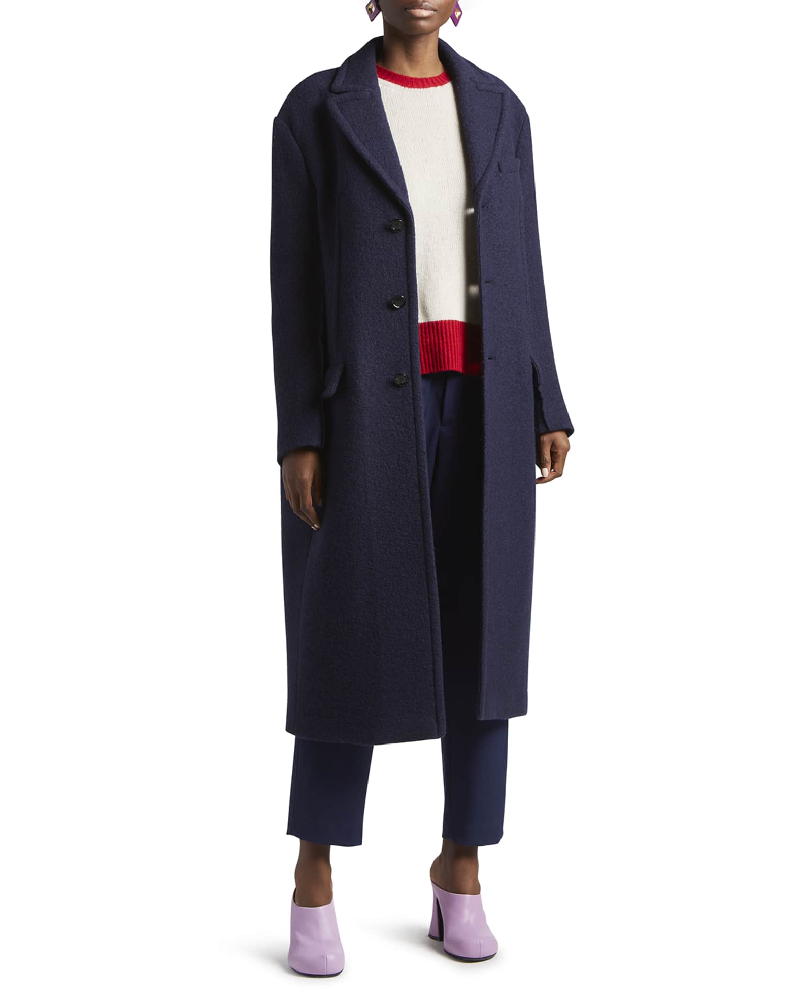 Marni Inside-Out Seams Long Coat | Neiman Marcus