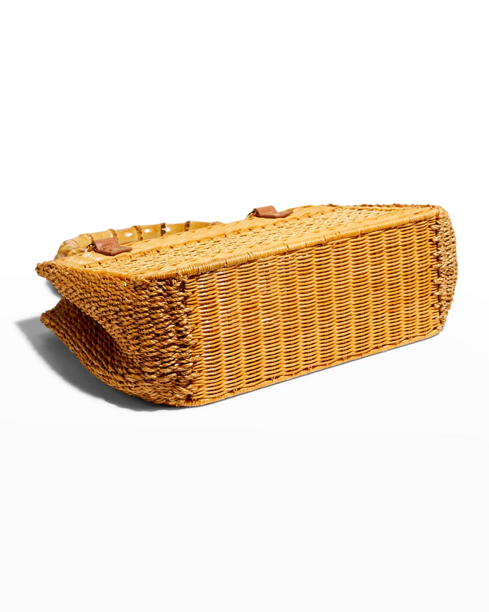 Serpui Amanda Wicker Top-Handle Bag | Neiman Marcus