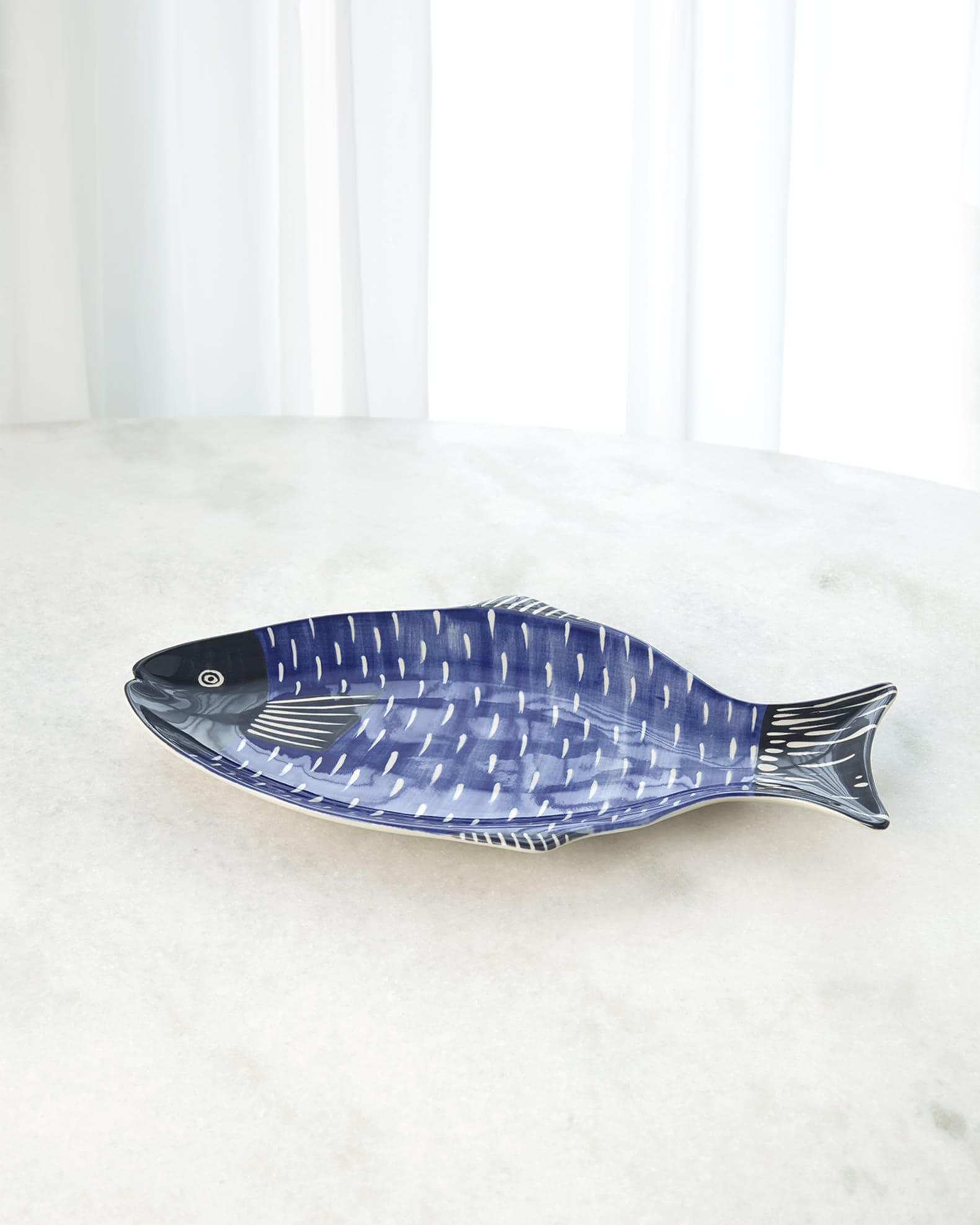 Tropical Ceramic Fish Plate Set | Neiman Marcus