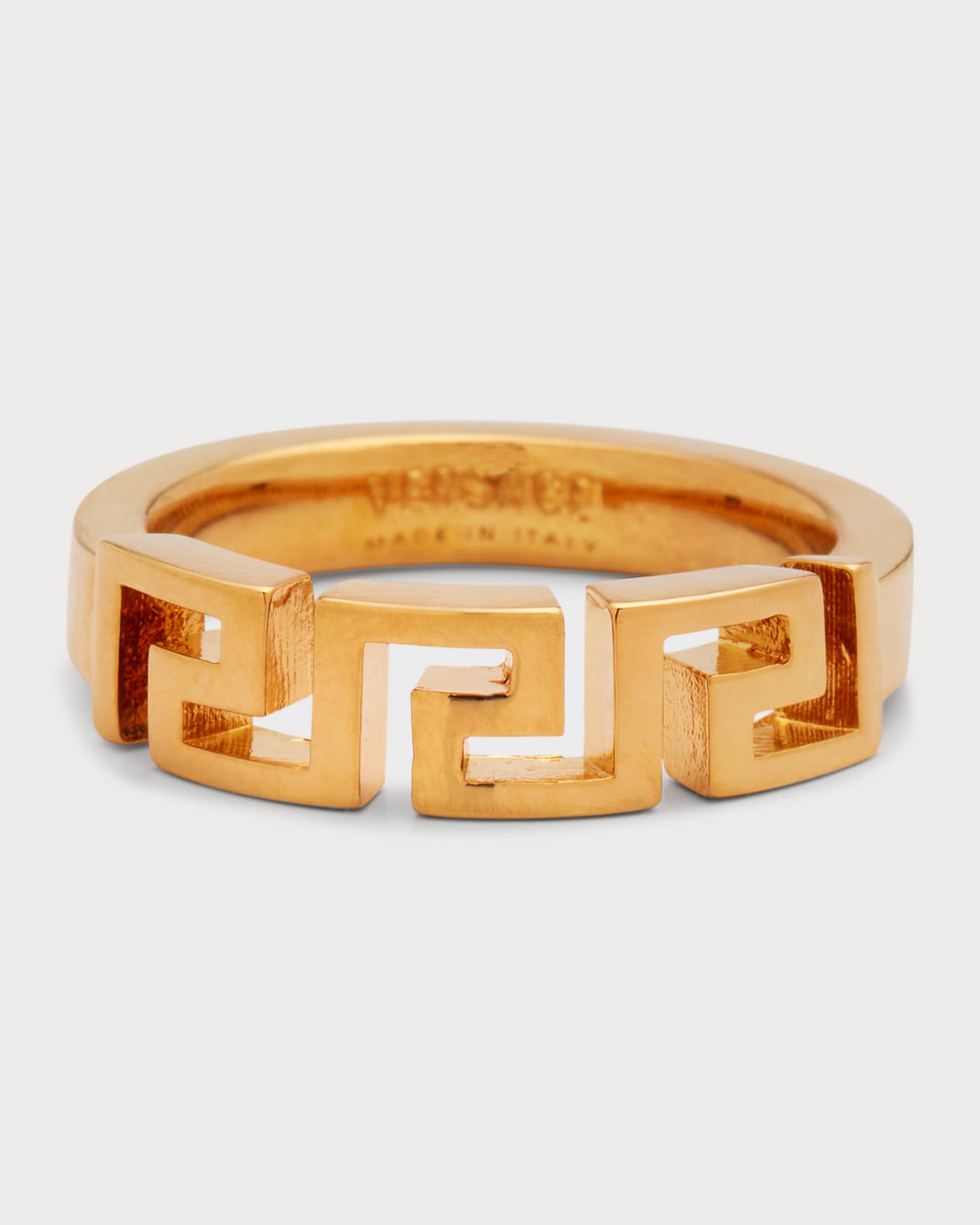 Versace Men's Greca Band Ring | Neiman Marcus