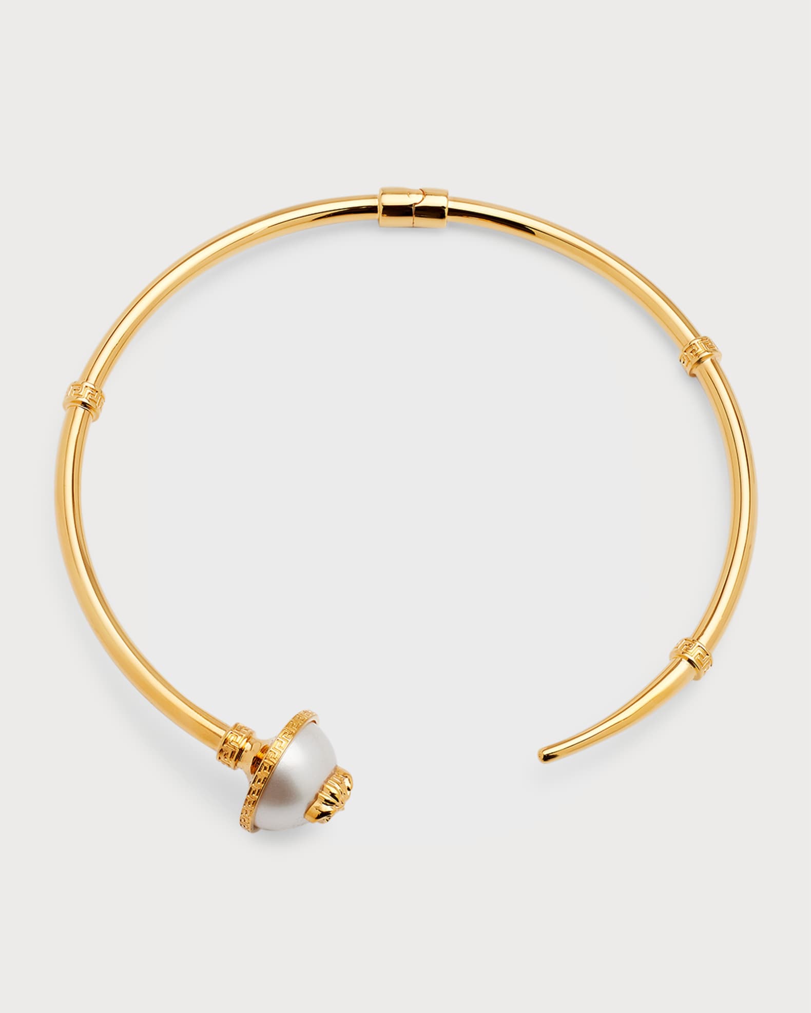 Versace Pearly Medusa Choker Necklace | Neiman Marcus