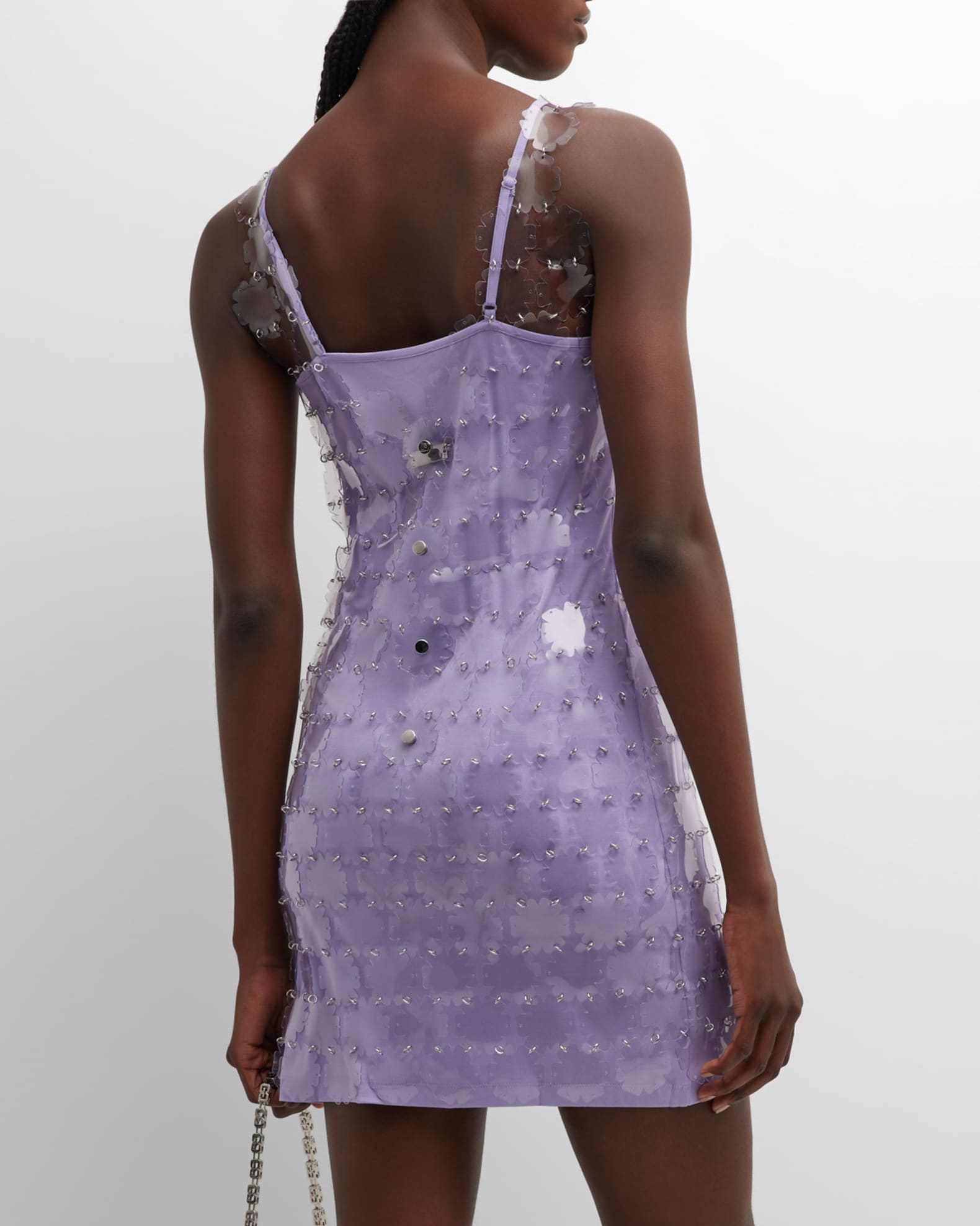 Paco Rabanne Flower Transparent Sequin Sleeveless Mini Dress | Neiman ...