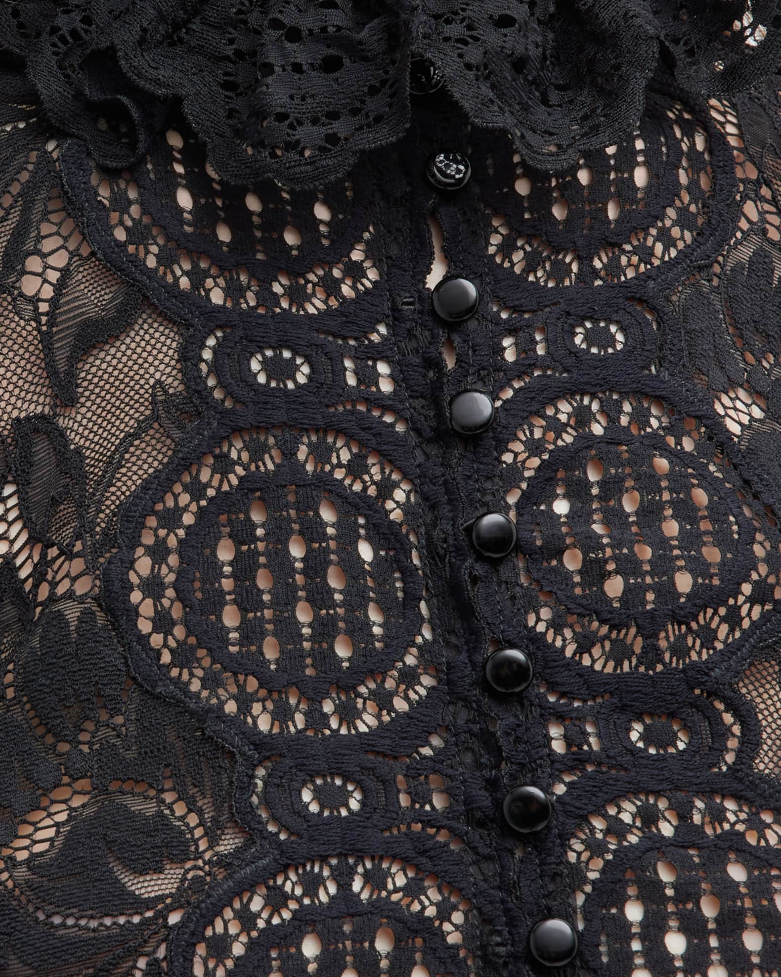Button-Front Lace Collection | Neiman Marcus