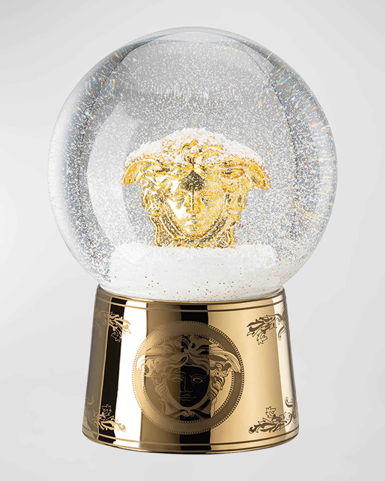 Versace Gold Medusa Snow Globe - Large | Neiman Marcus