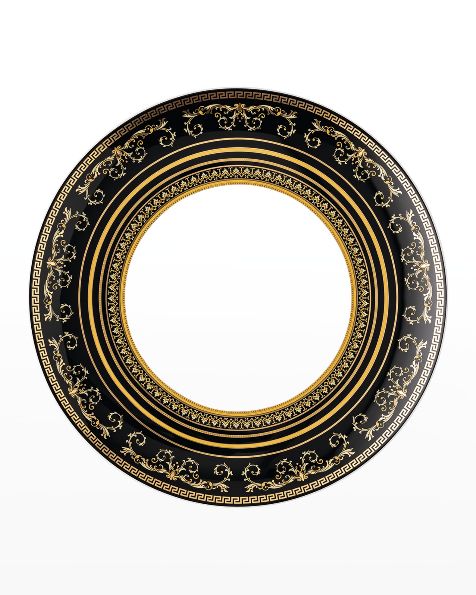 Versace Virtus Gala Black Dinner Plate | Neiman Marcus