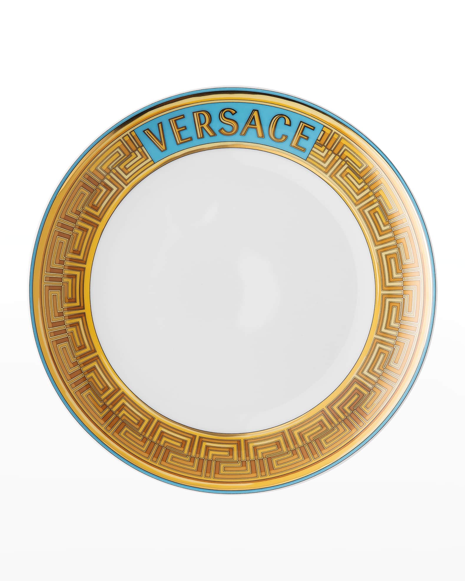Versace Medusa Amplified Blue Coin Salad Plate | Neiman Marcus