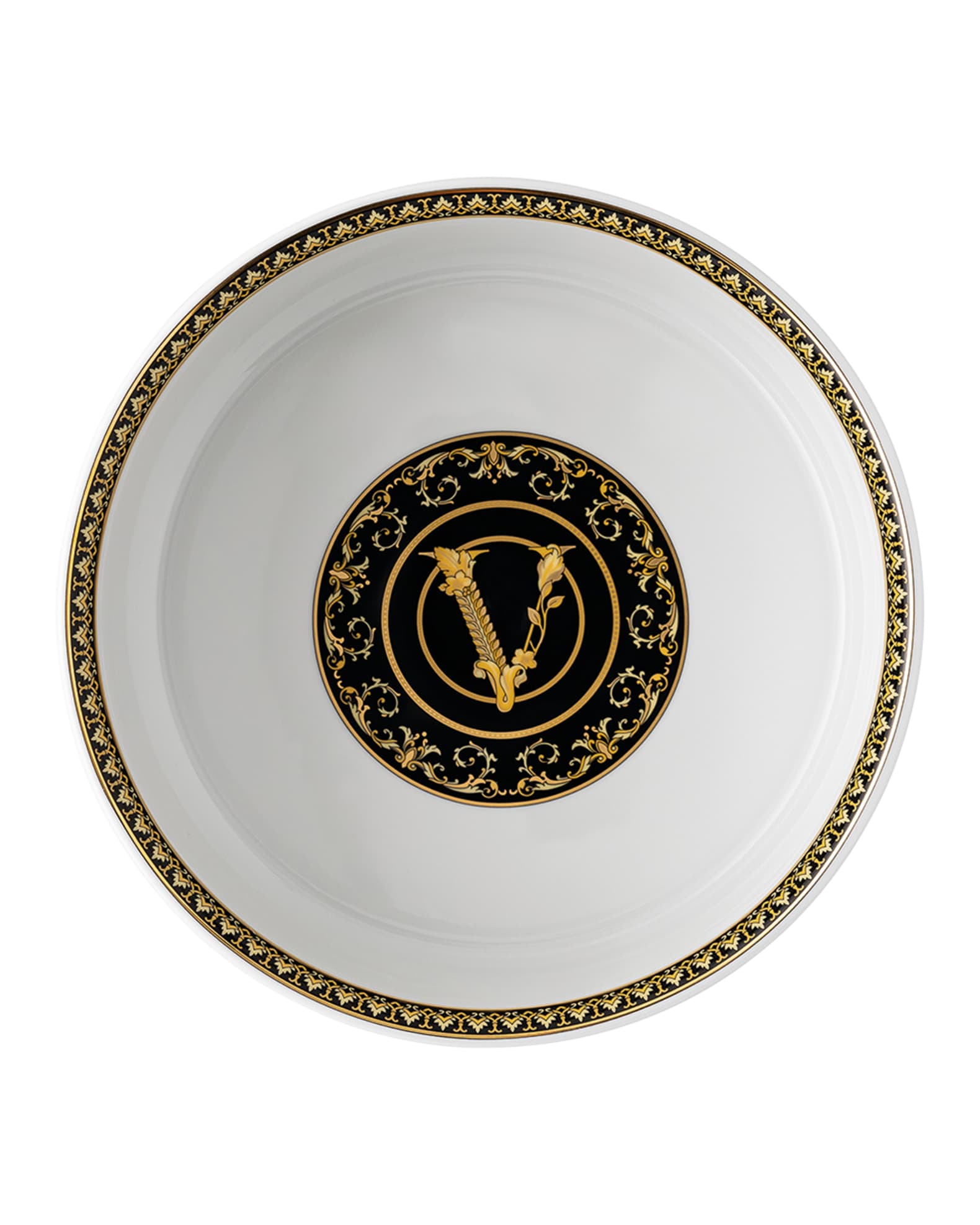 Versace Virtus Gala Black Bowl | Neiman Marcus