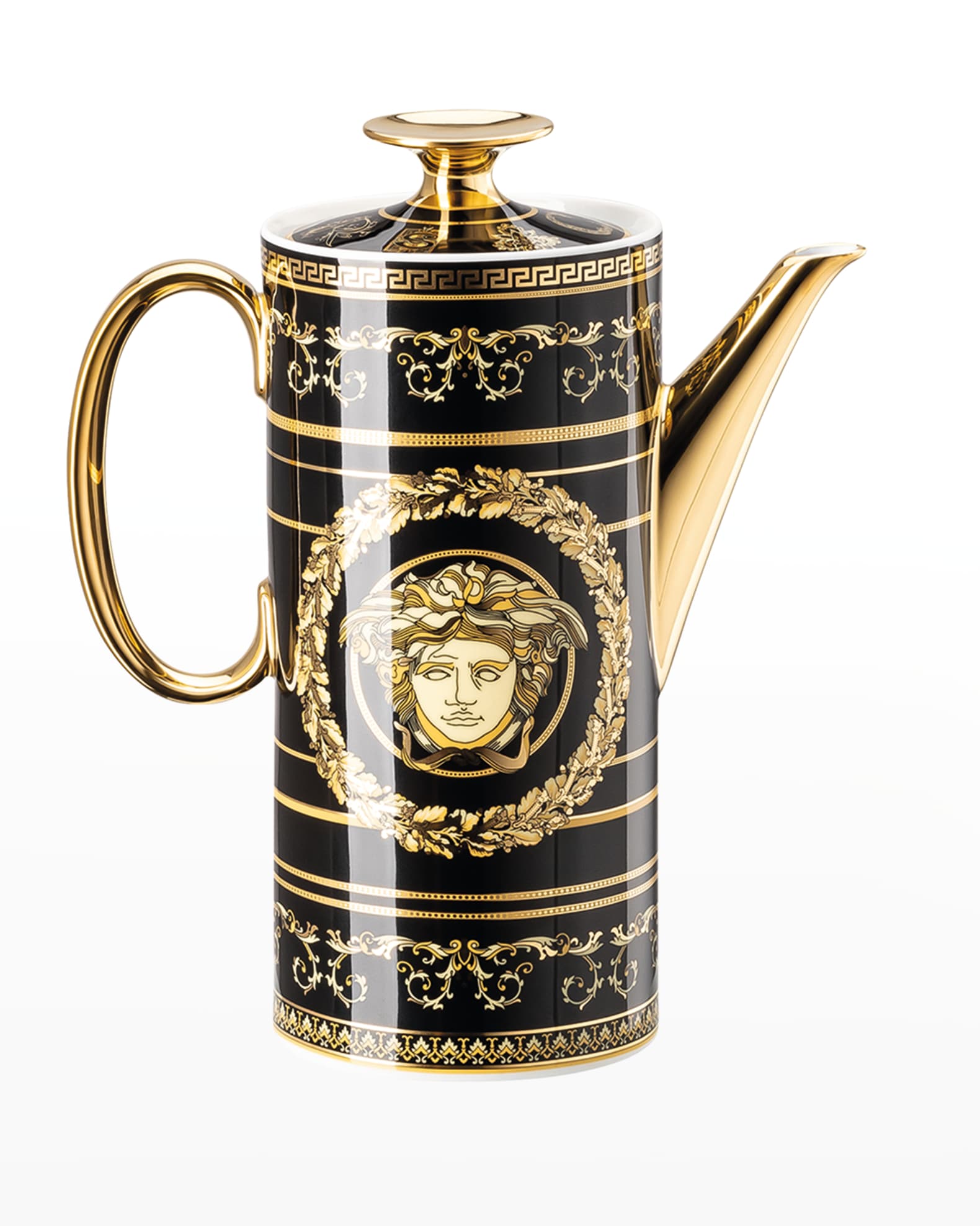 Versace Virtus Gala Black Coffee Pot | Neiman Marcus