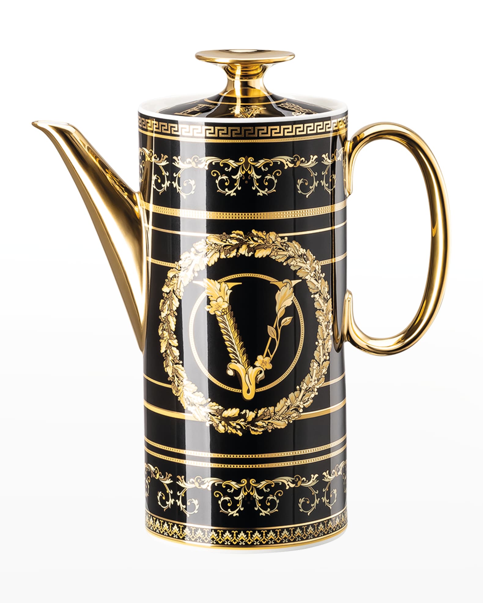Versace Virtus Gala Black Coffee Pot | Neiman Marcus
