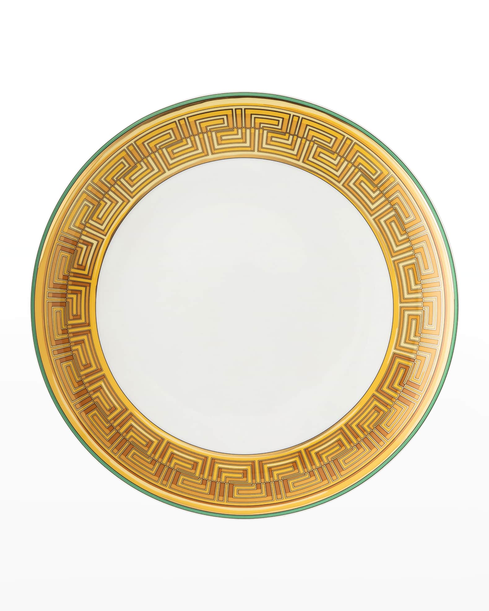Versace Medusa Amplified Green Coin Dinner Plate | Neiman Marcus