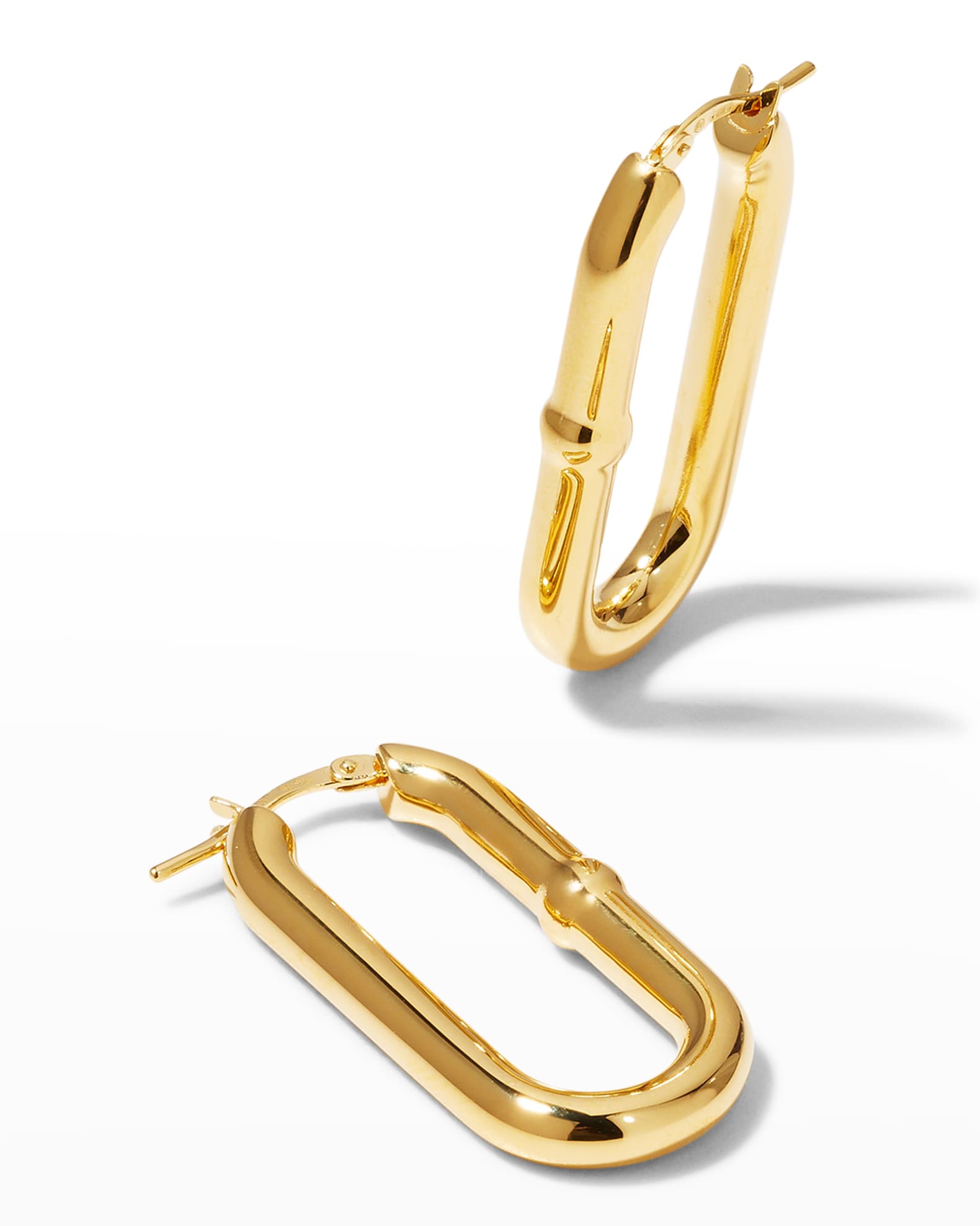 Bottega Veneta Hing-Back Hoop Earrings | Neiman Marcus