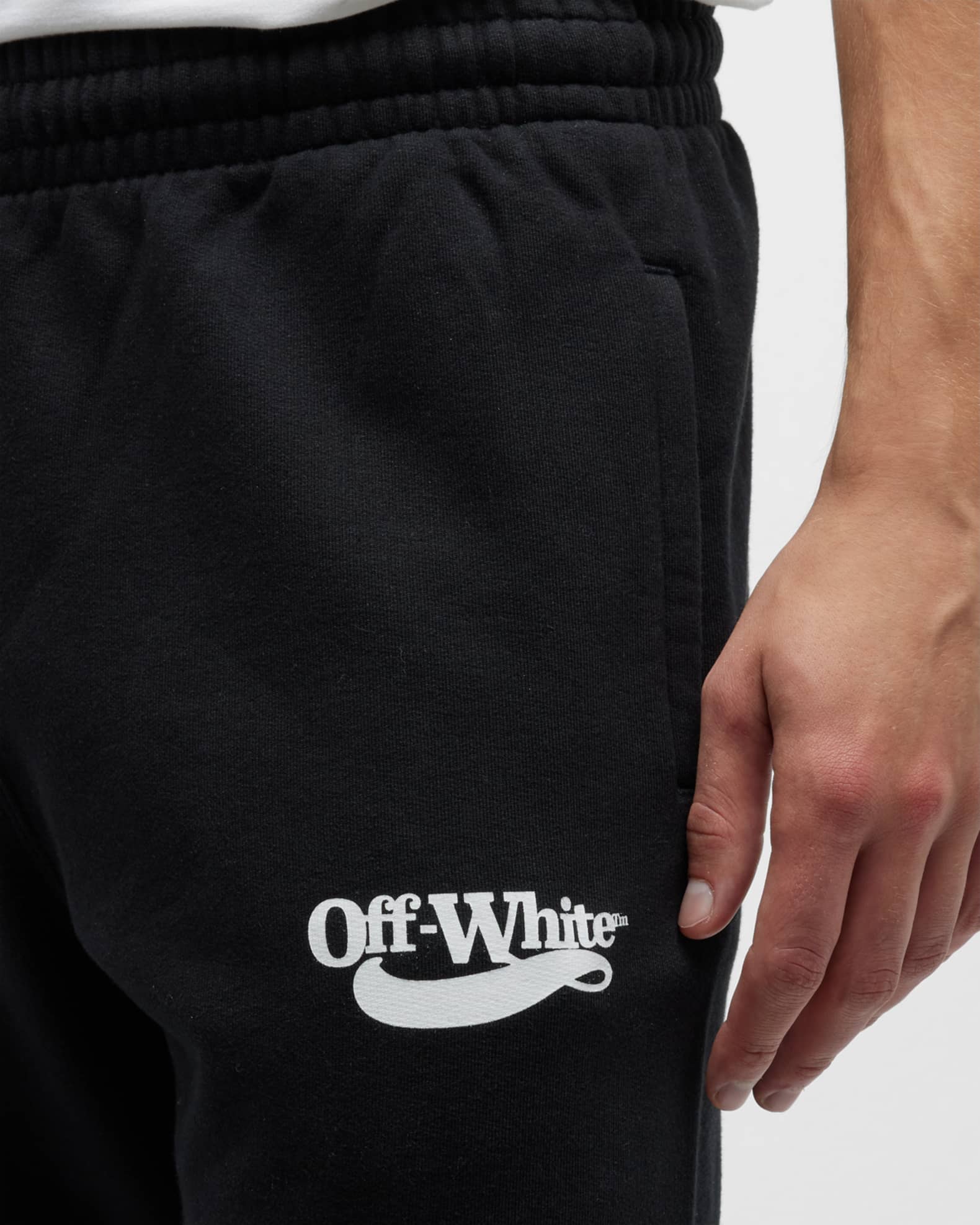 Off-White Men's Arrow Monster Embroidered Sweatpants | Neiman Marcus