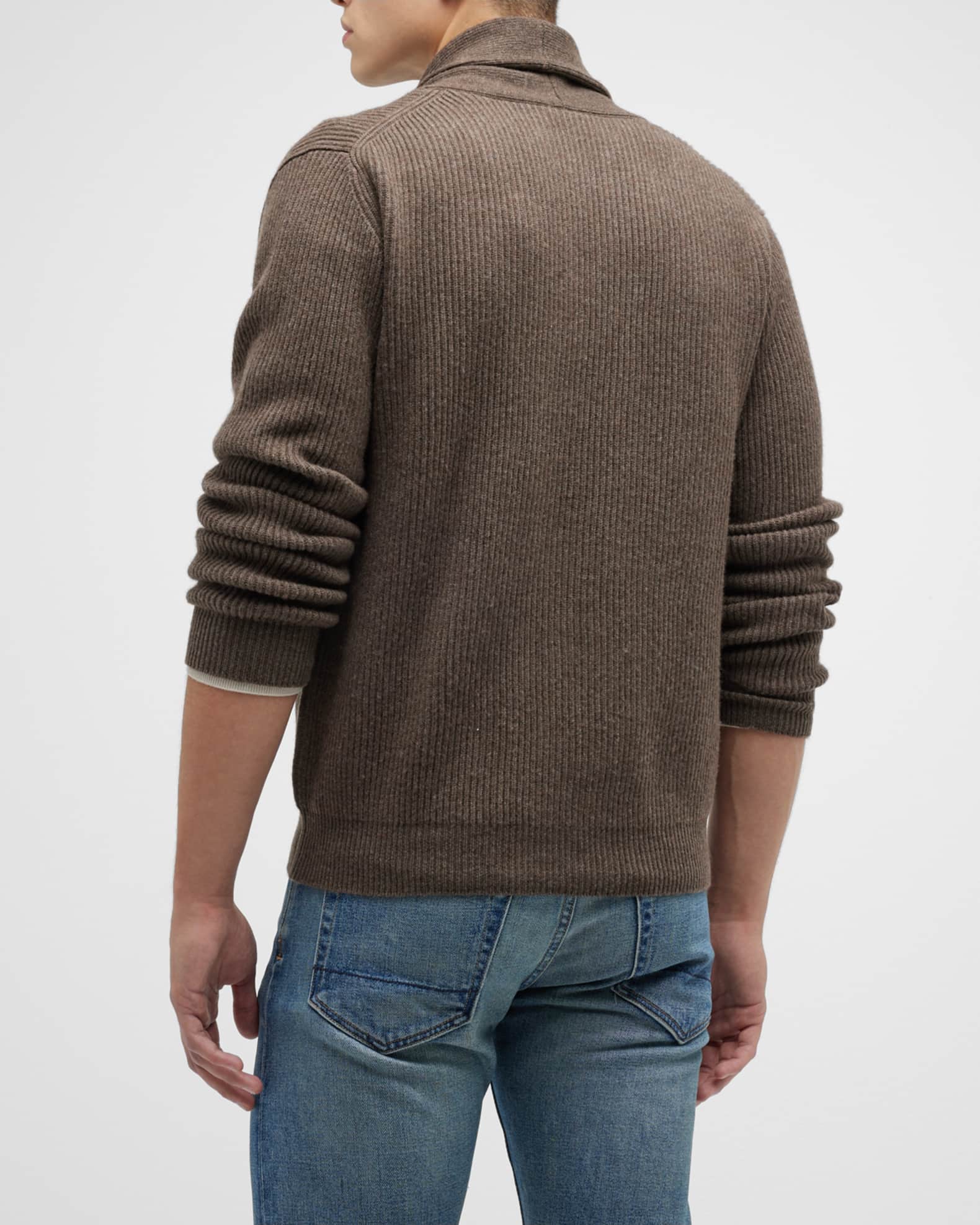 Neiman Marcus Men's Wool-Cashmere Cardigan Sweater | Neiman Marcus