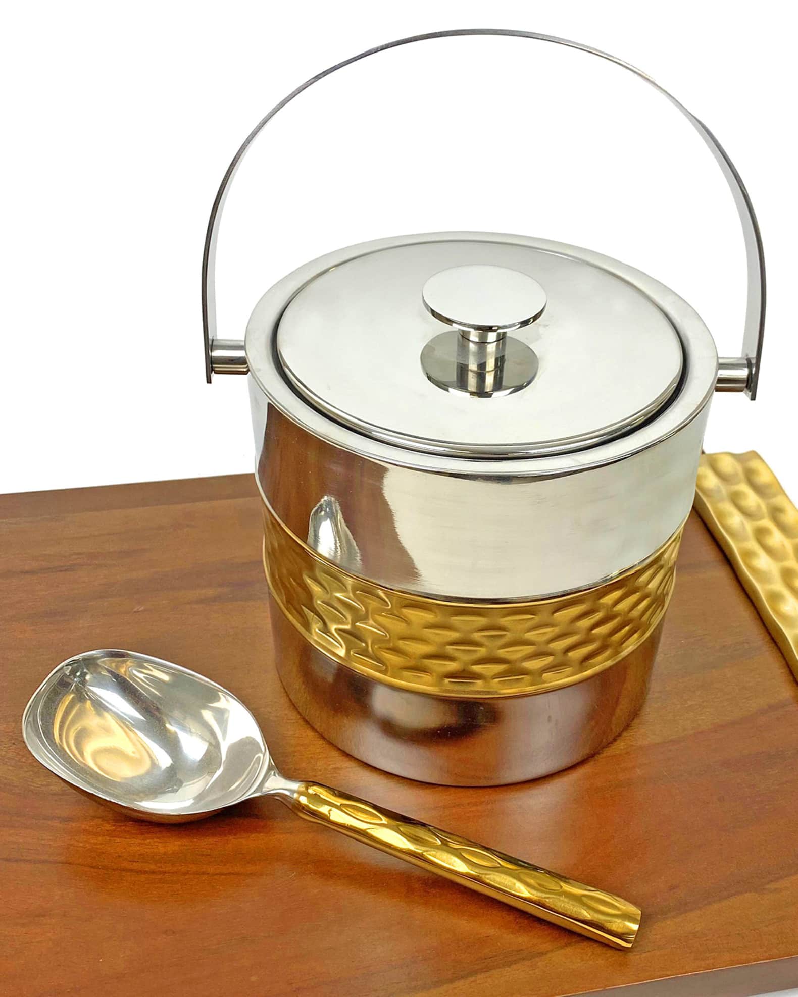 Michael Wainwright Truro Gold Ice Bucket & Scoop Set | Neiman Marcus