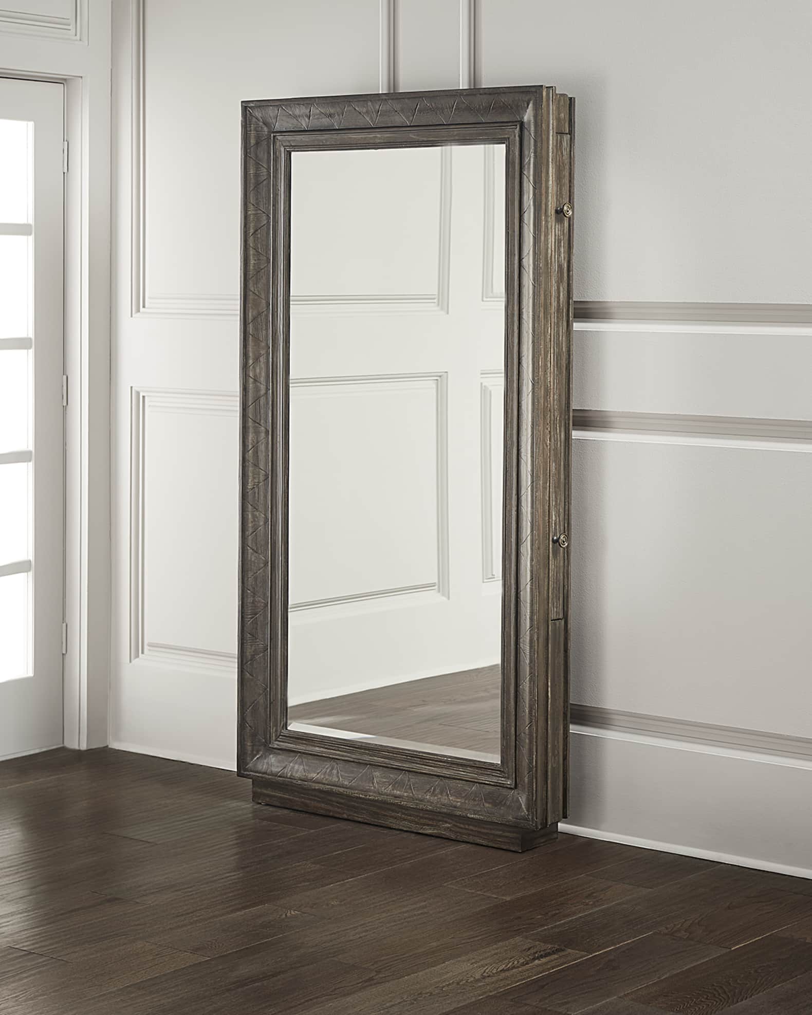 Hooker Furniture Traditions Floor Mirror With Hidden Jewelry Storage ...