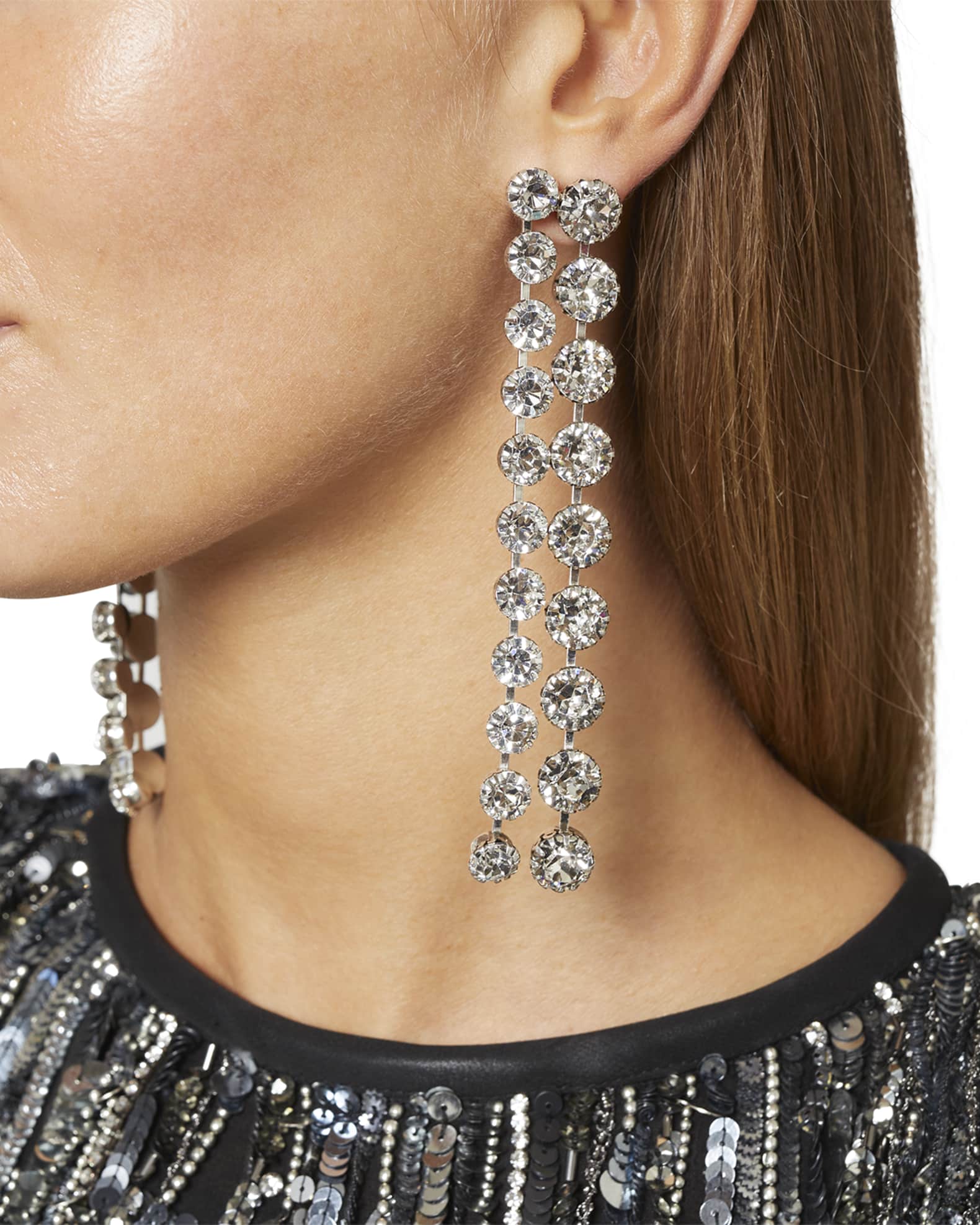Isabel Marant Crystal Double Dangle Earrings | Neiman Marcus