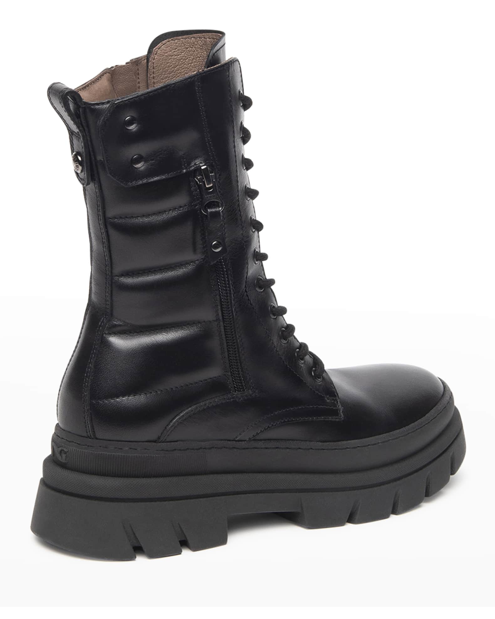 NeroGiardini Quilted Calfskin Dual-Zip Moto Boots | Neiman Marcus