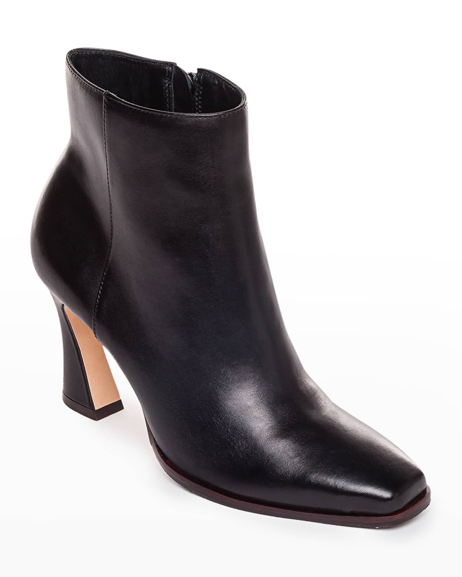 Bernardo Bowery Calfskin Ankle Booties | Neiman Marcus