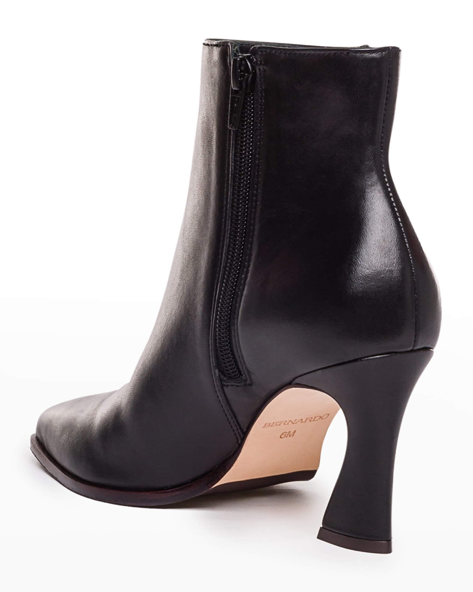 Bernardo Bowery Calfskin Ankle Booties | Neiman Marcus