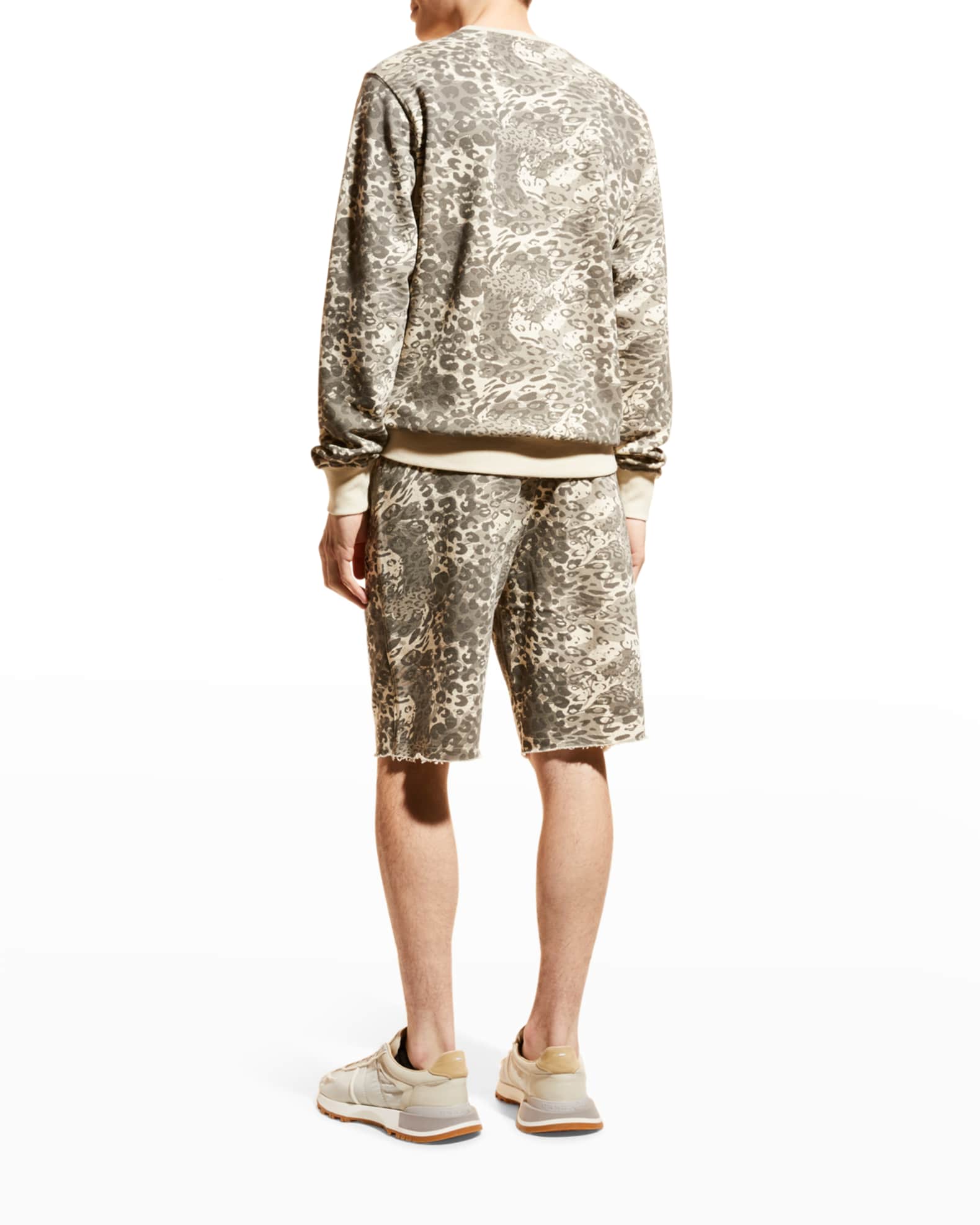 PRPS Men's Leopard-Print Sweat Shorts | Neiman Marcus