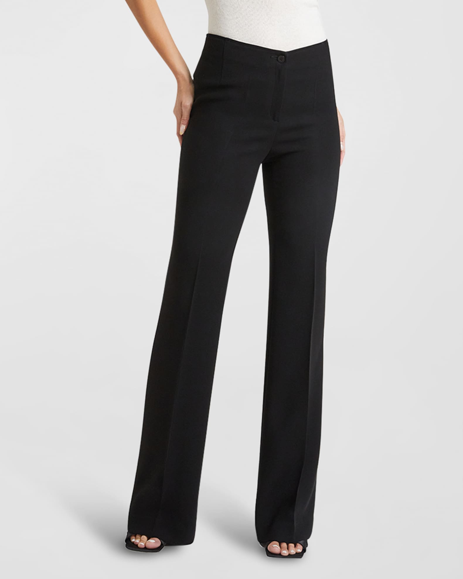 Santorelli Isabelle Flare Cady Pants | Neiman Marcus