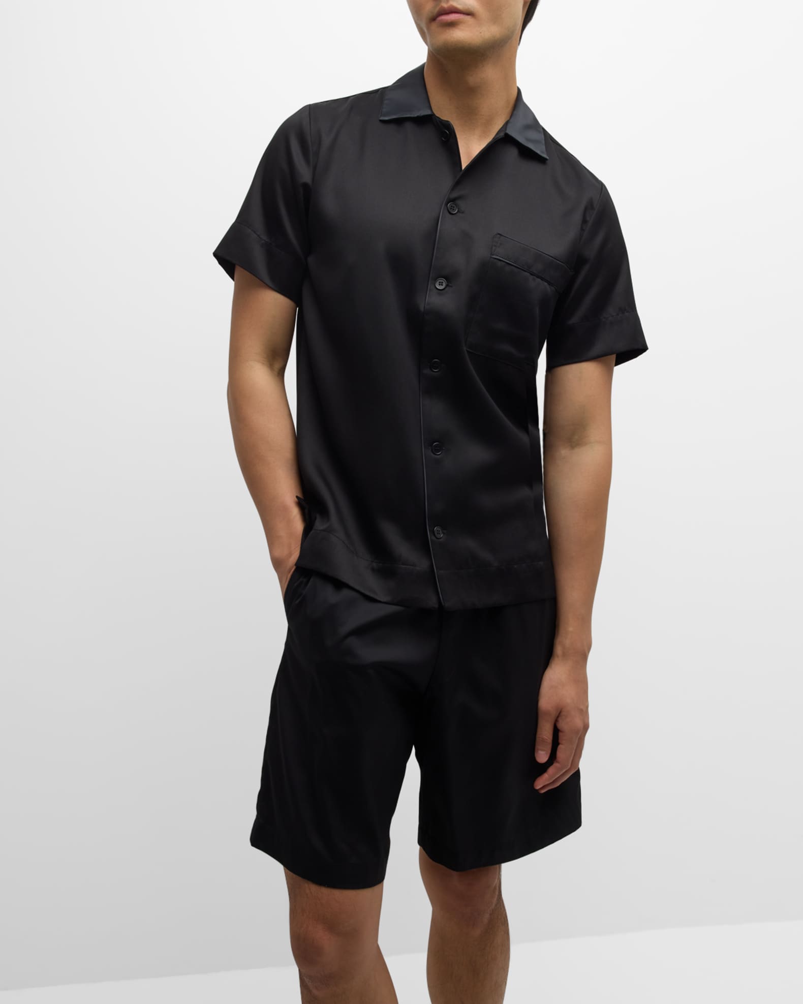 CDLP Men's Casual Button-Down Lounge Shirt | Neiman Marcus