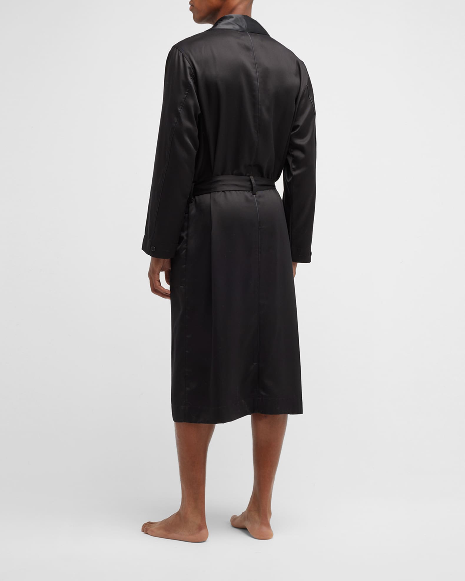 CDLP Men's Home Robe w/ Satin Piping | Neiman Marcus