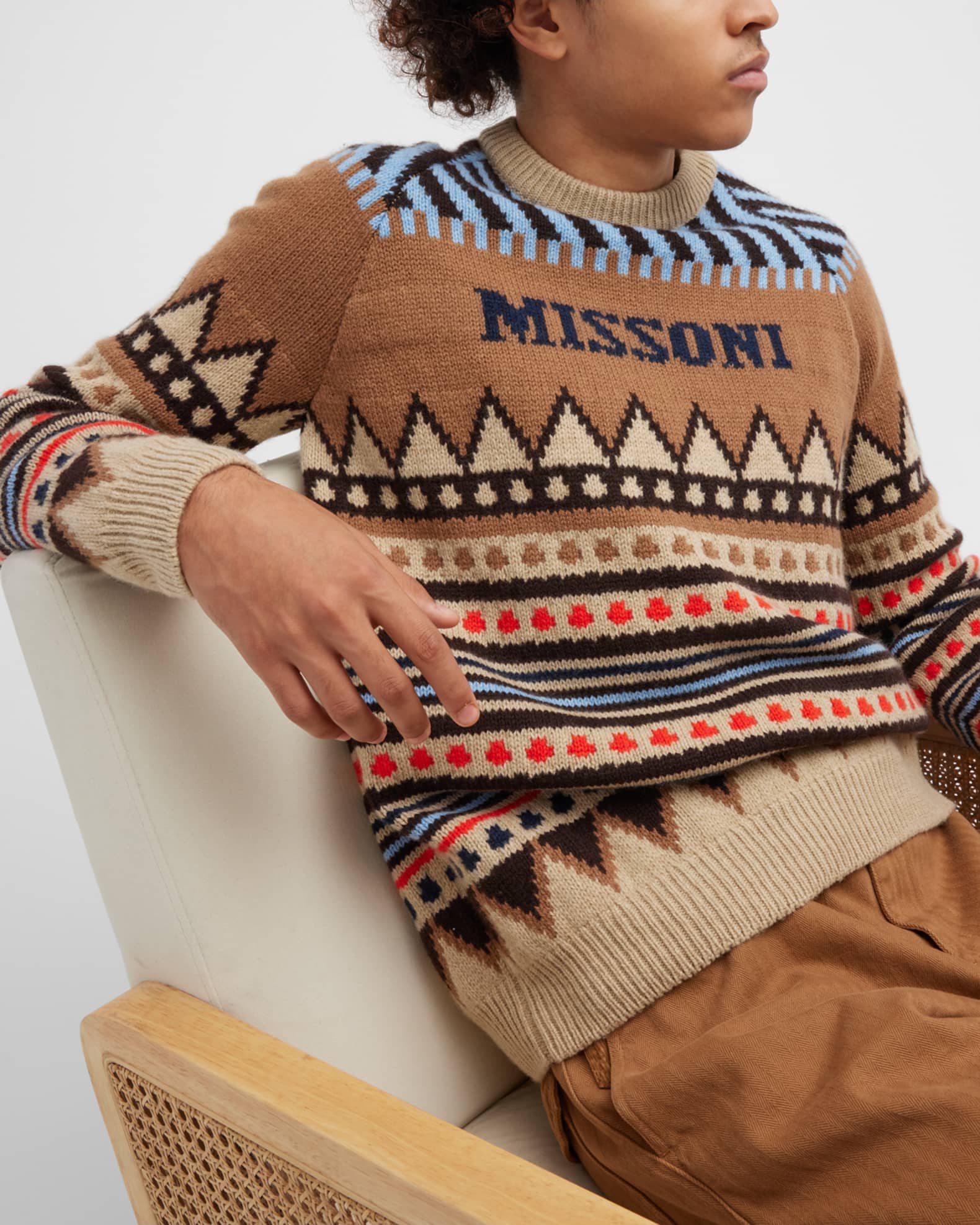 Missoni Men's Geometric Ski Knit Sweater | Neiman Marcus