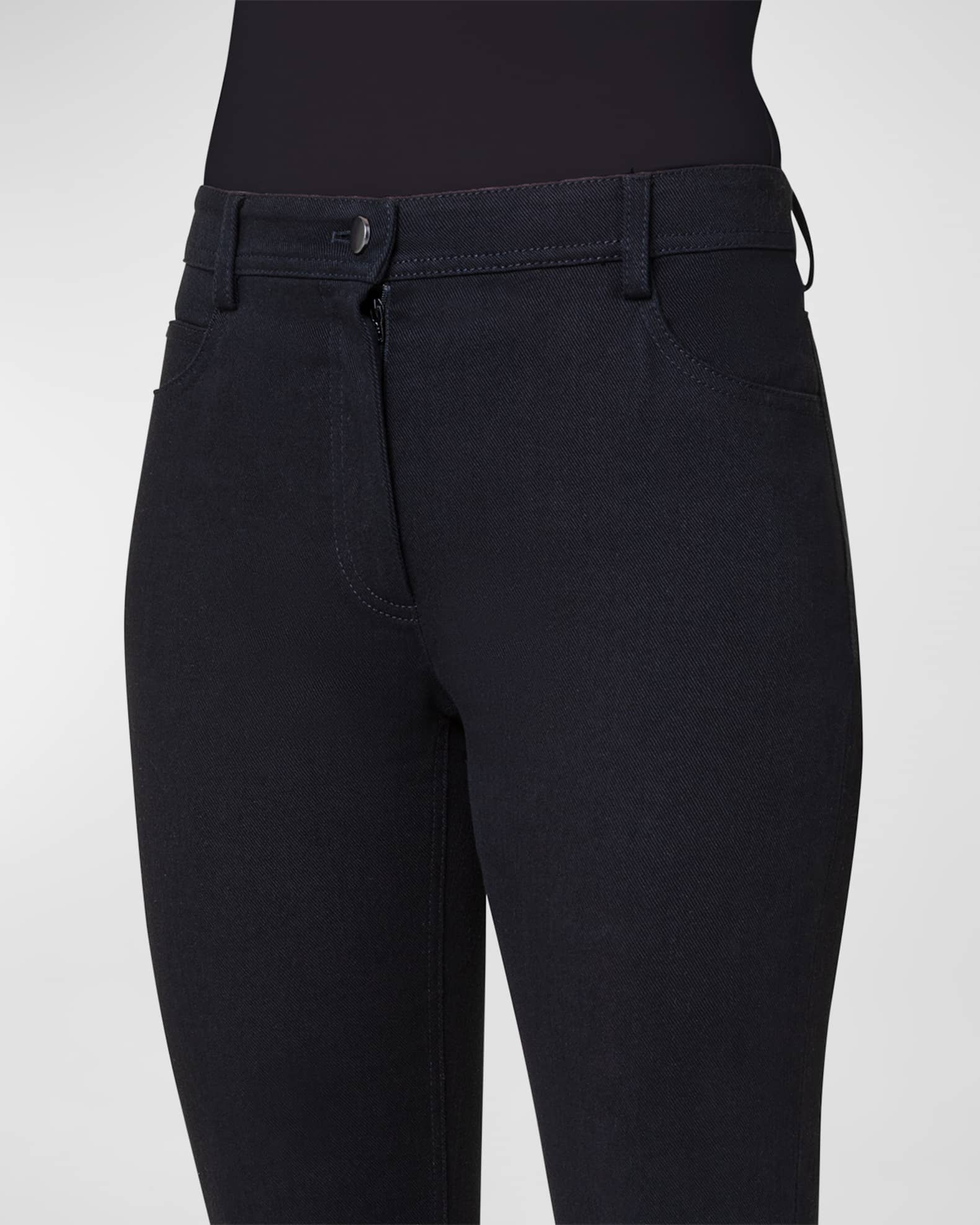 Akris punto Maru Slim-Legs Ankle Stretch Denim Pants | Neiman Marcus