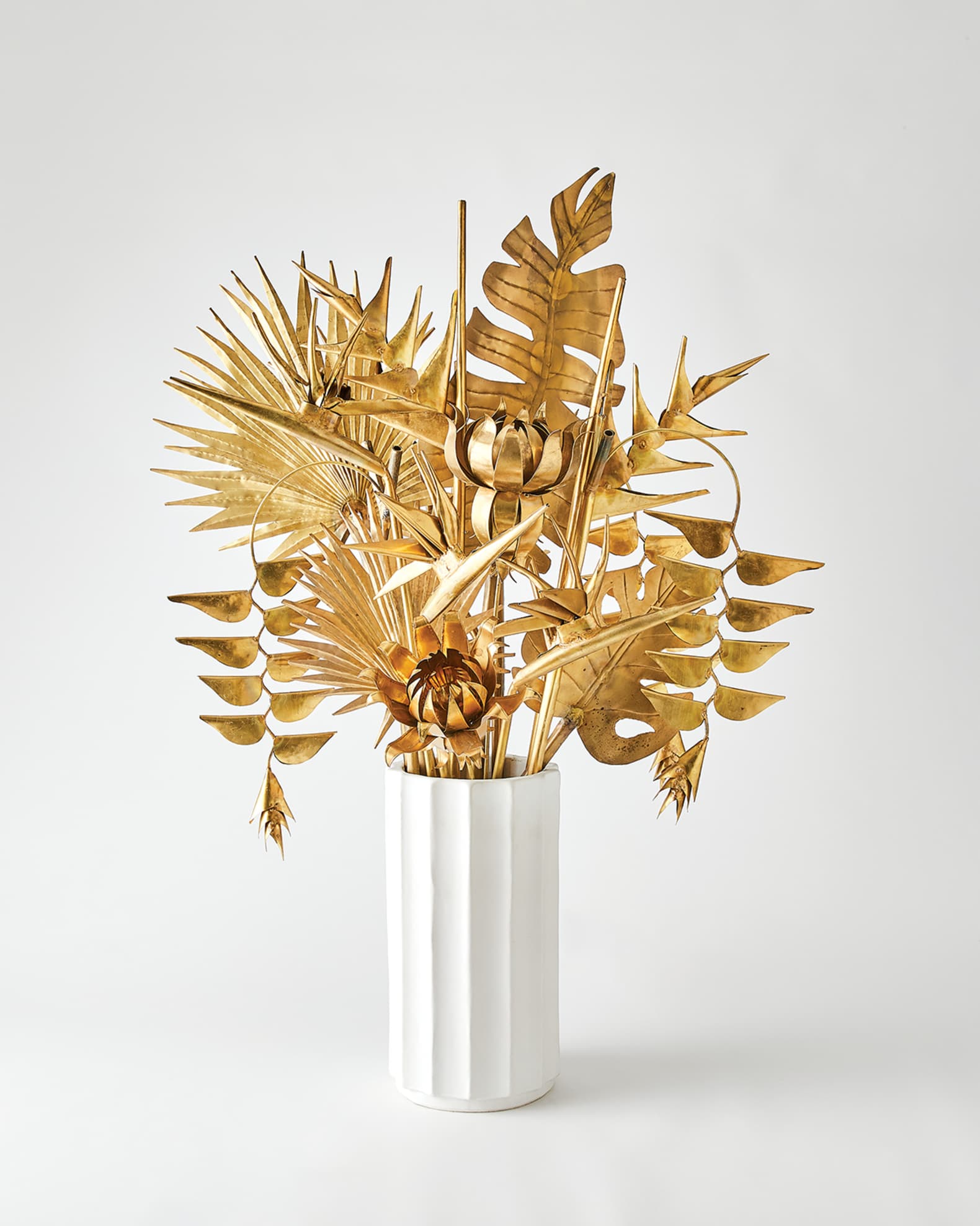 Global Views Brass Large Banana Leaf | Neiman Marcus