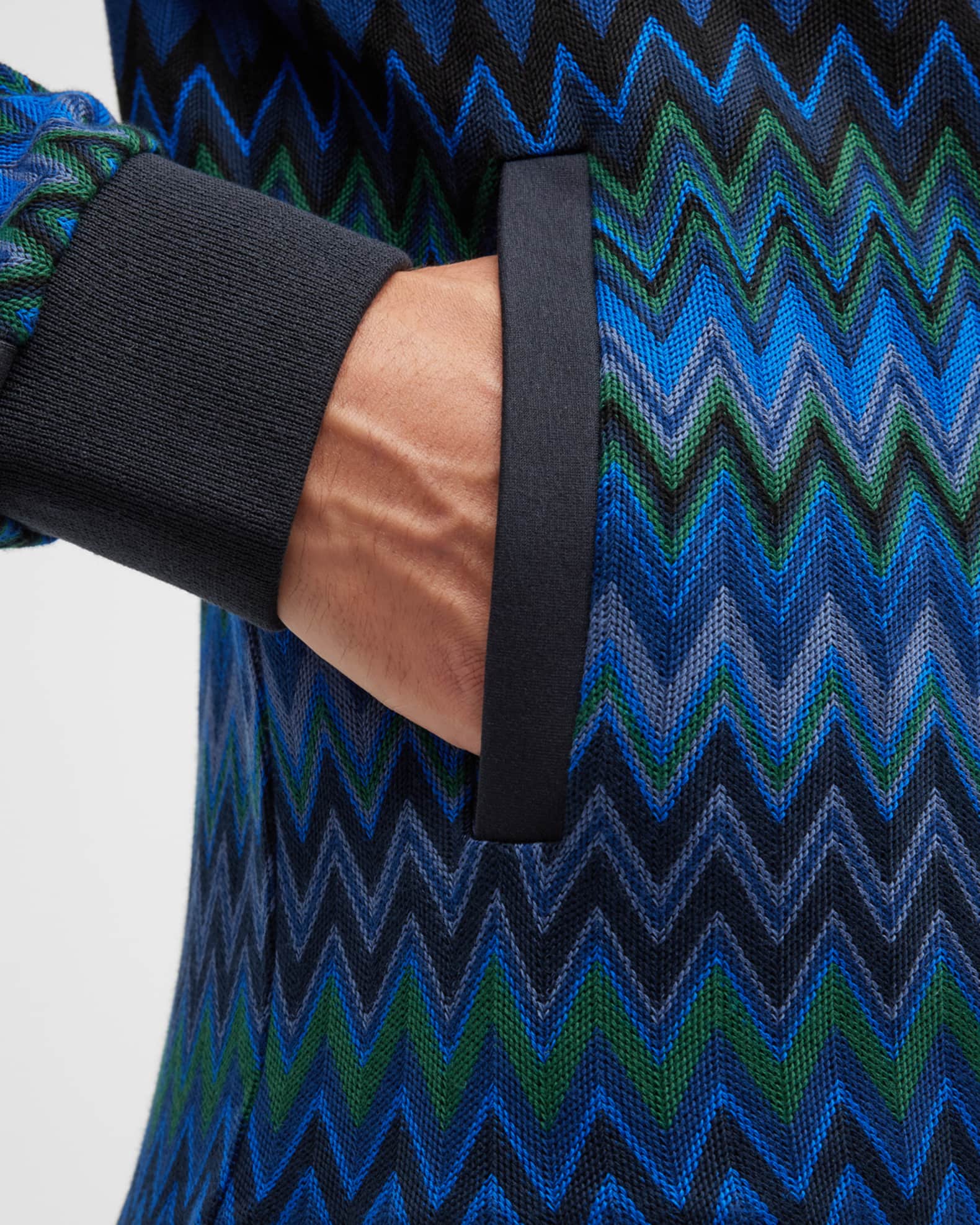 Missoni Men's Chevron Track Jacket with Taping | Neiman Marcus