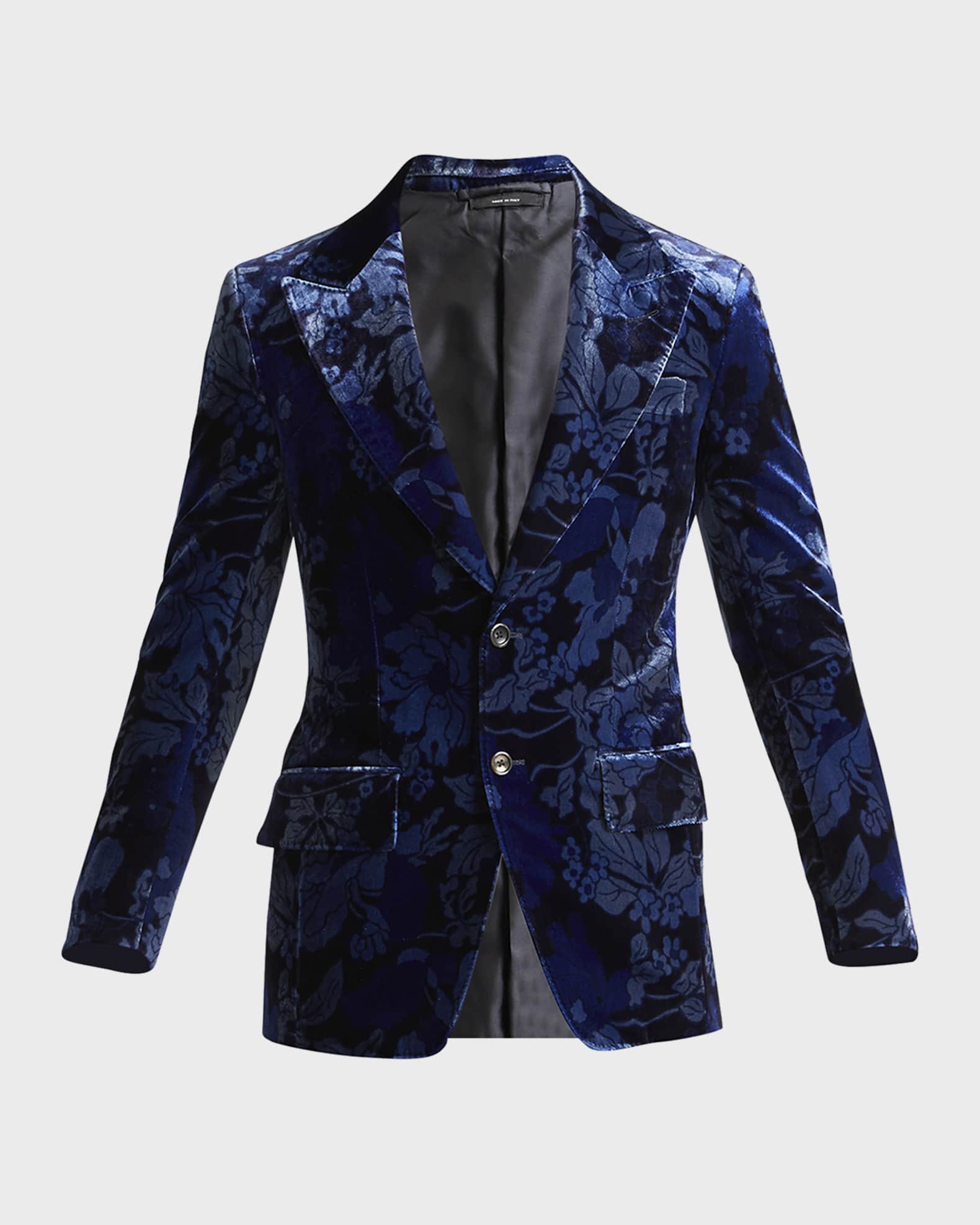 TOM FORD Men's Oriental Floral Velvet Dinner Jacket | Neiman Marcus
