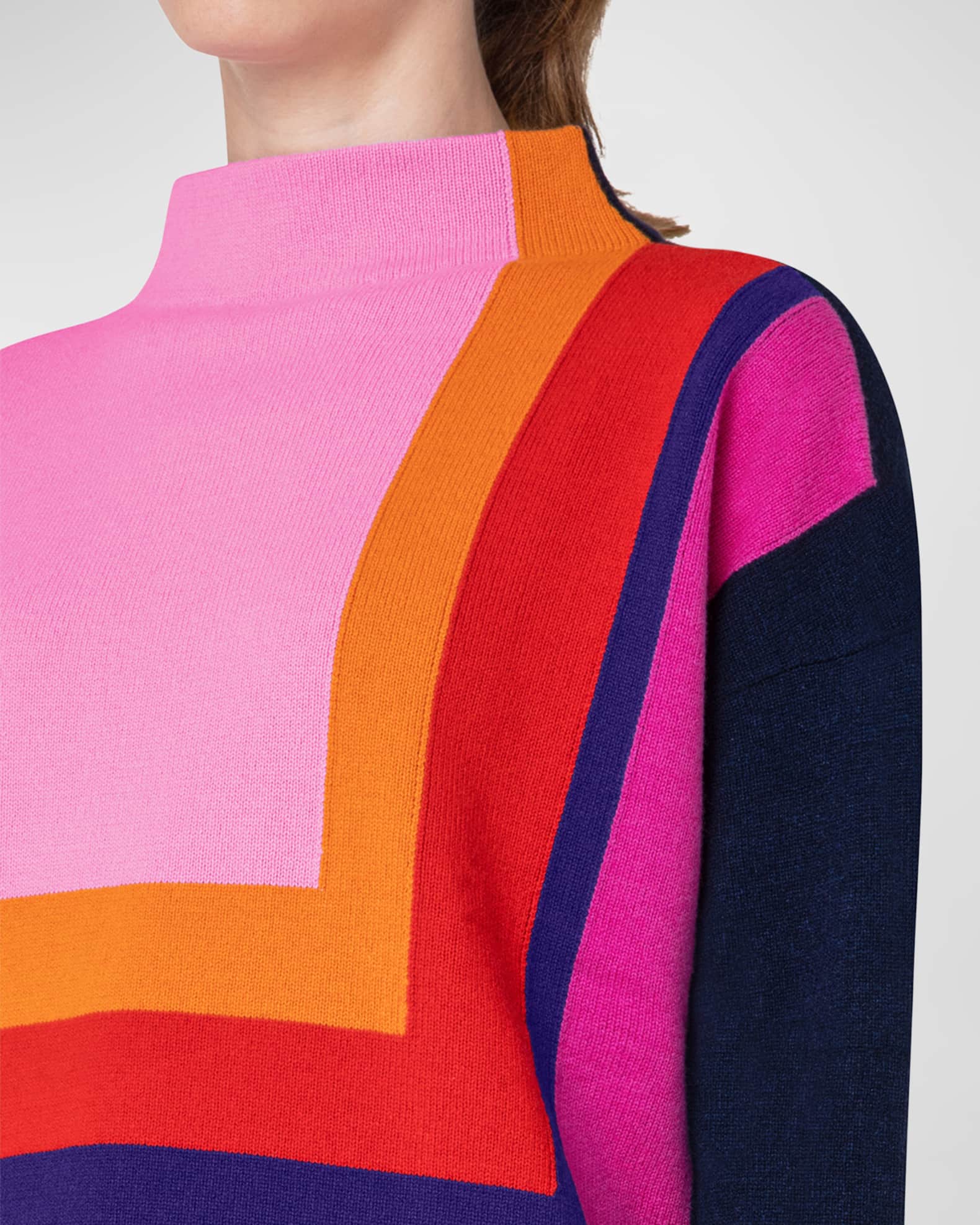 Akris punto Cashmere Blend Intarsia Knit Sweater | Neiman Marcus