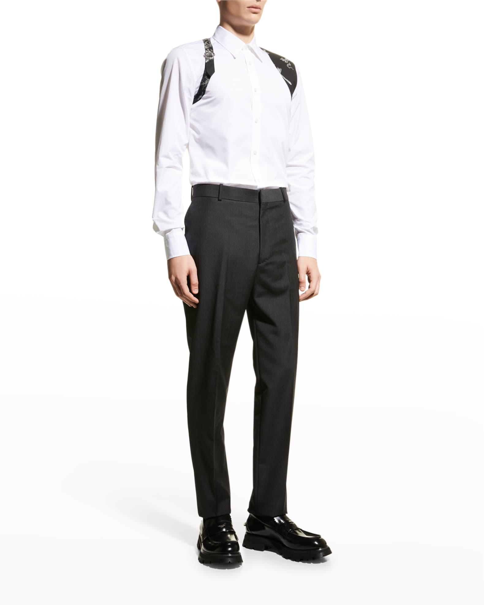 Alexander McQueen Men's Harness Sport Shirt | Neiman Marcus