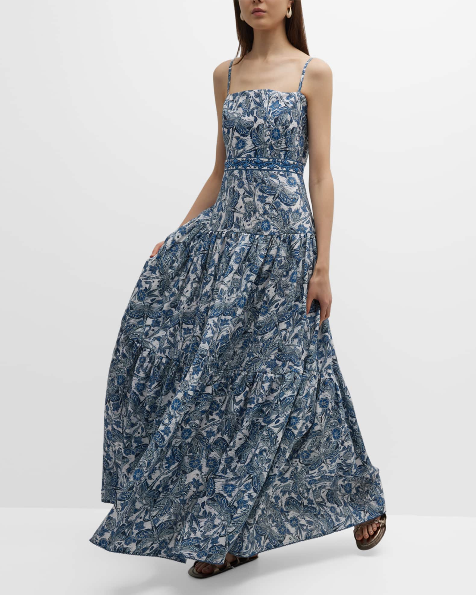 Agua by Agua Bendita Lima Libelulas Noche Maxi Dress | Neiman Marcus