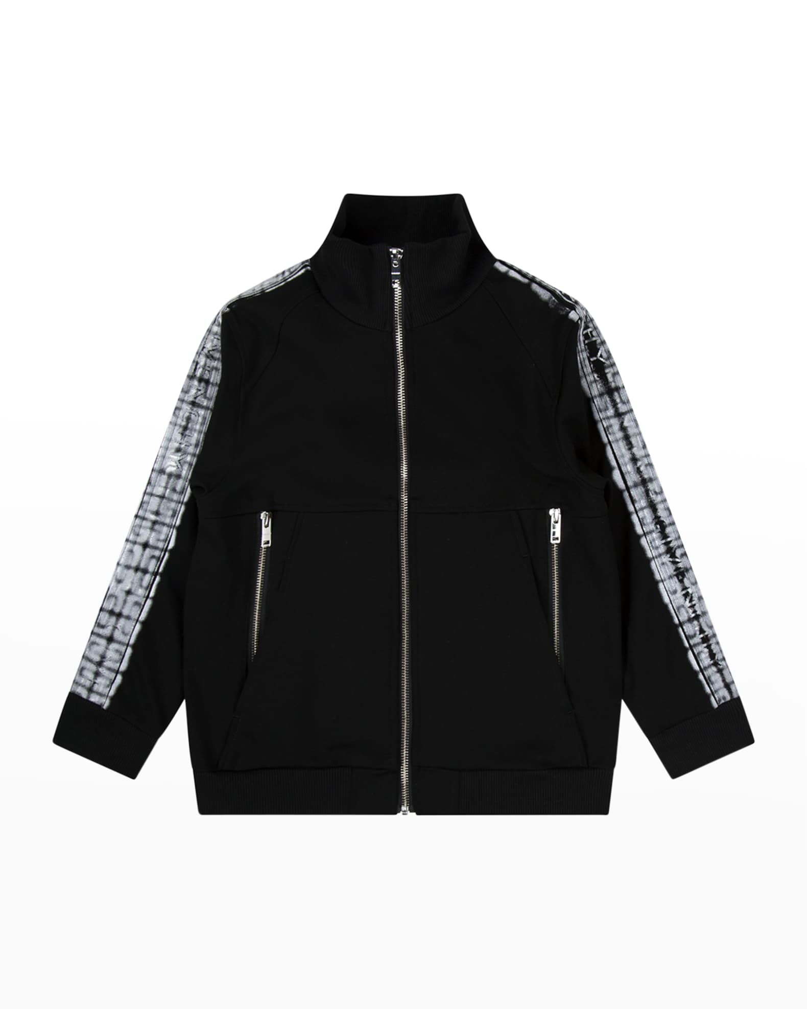 Givenchy Boy's Chito Zip-Up Track Jacket, Size 4-6 | Neiman Marcus