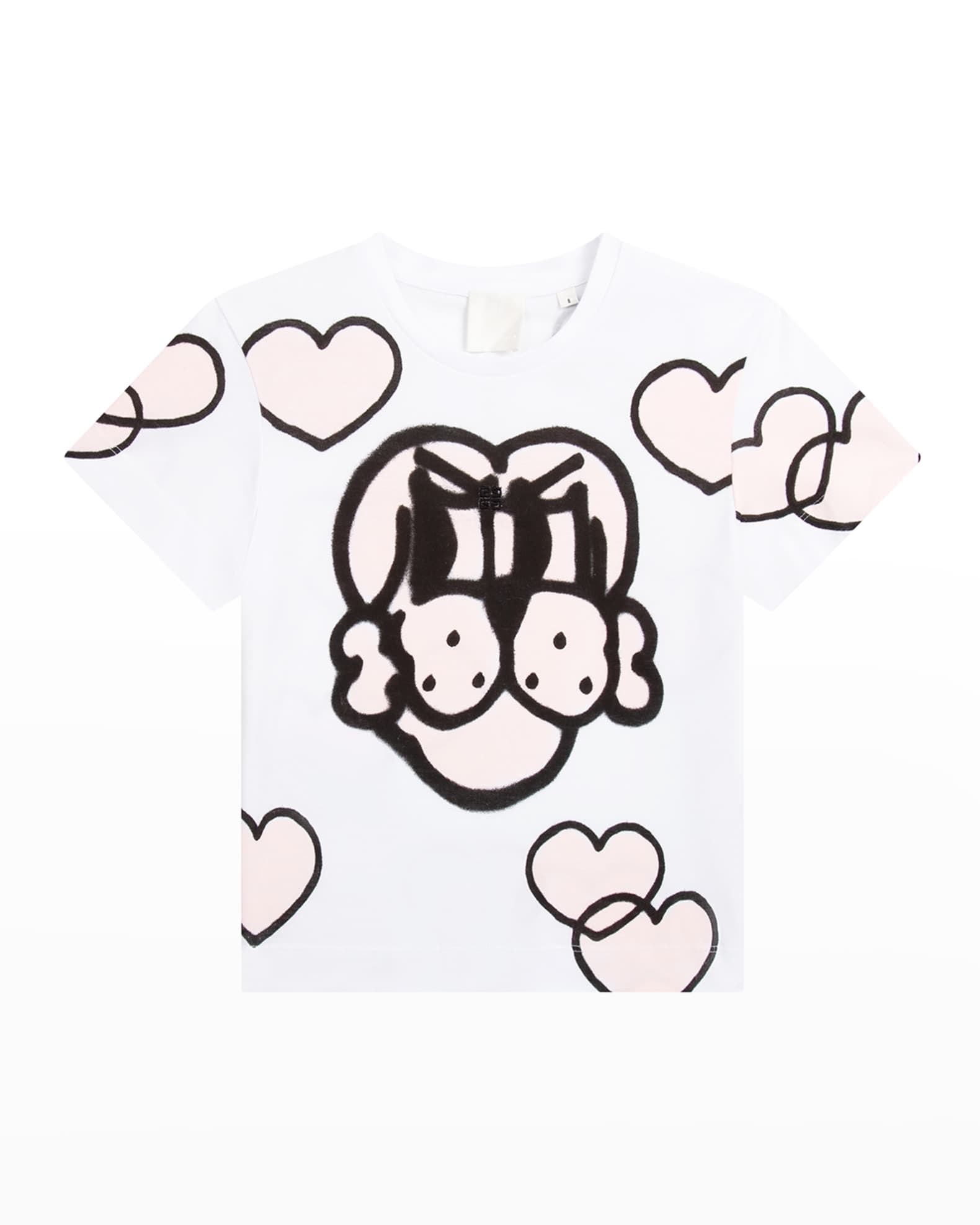 Givenchy x Chito Girl's Heart Dog-Print T-Shirt, Size 4-6 | Neiman Marcus