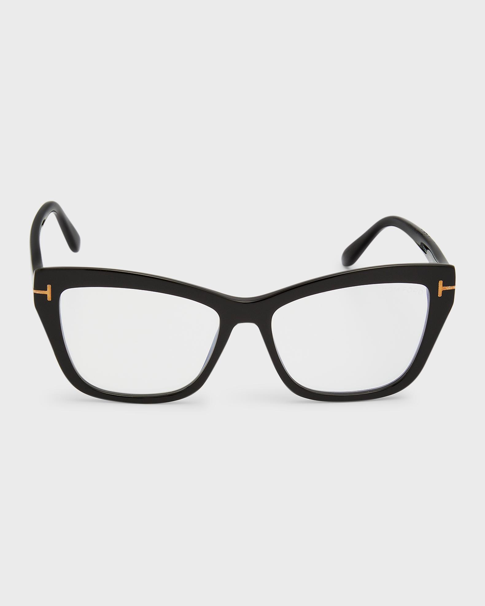 Tom Ford Blue Filtering Acetate Cat Eye Glasses Neiman Marcus